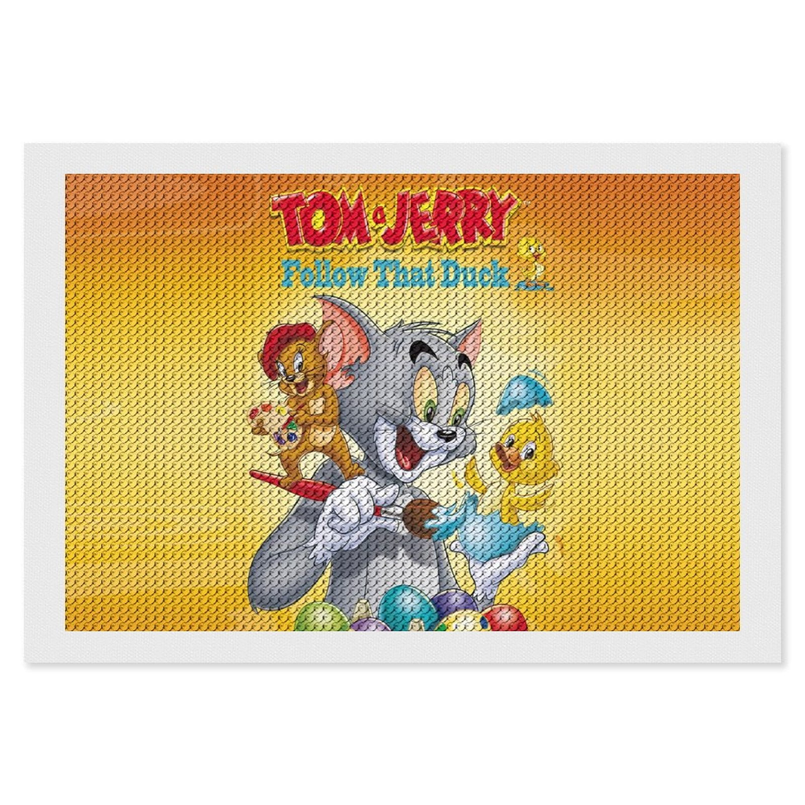 Tom And Jerry Diamond Art Kits for Adults Beginners Round 5D Paint with ...