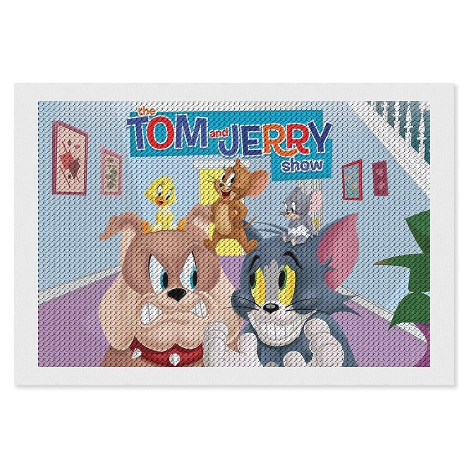 Tom And Jerry Diamond Art Kits for Adults Beginners Round 5D Paint with ...