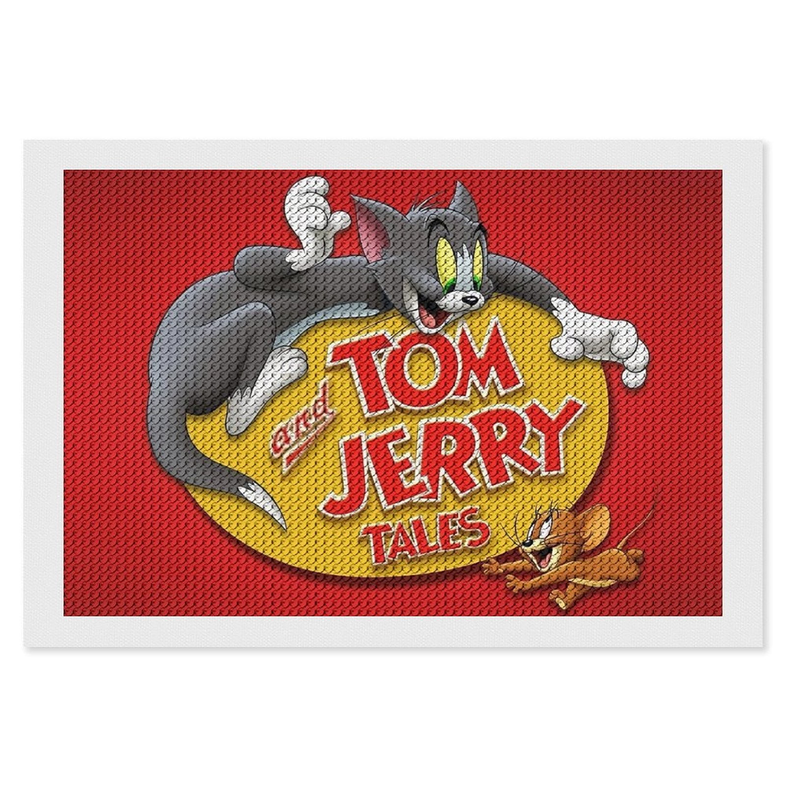 Tom And Jerry Diamond Art Kits for Adults Beginners Round 5D Paint with ...