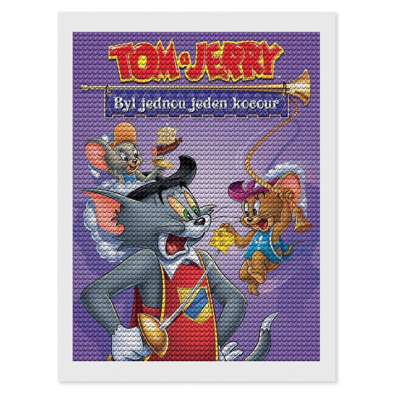 Tom And Jerry Diamond Art Kits for Adults Beginners Round 5D Paint with ...