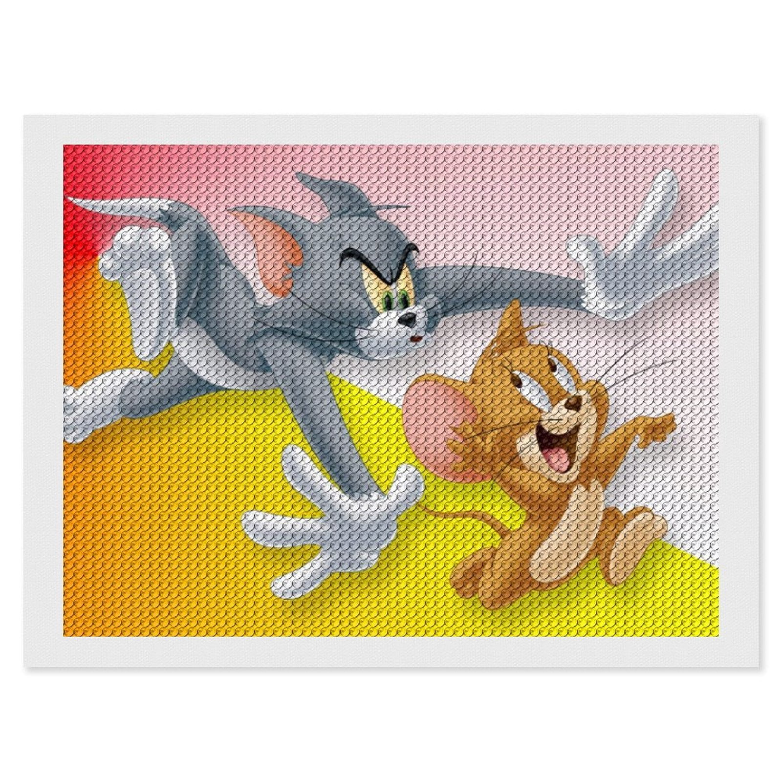 Tom And Jerry Diamond Art Kits for Adults Beginners Round 5D Paint with ...