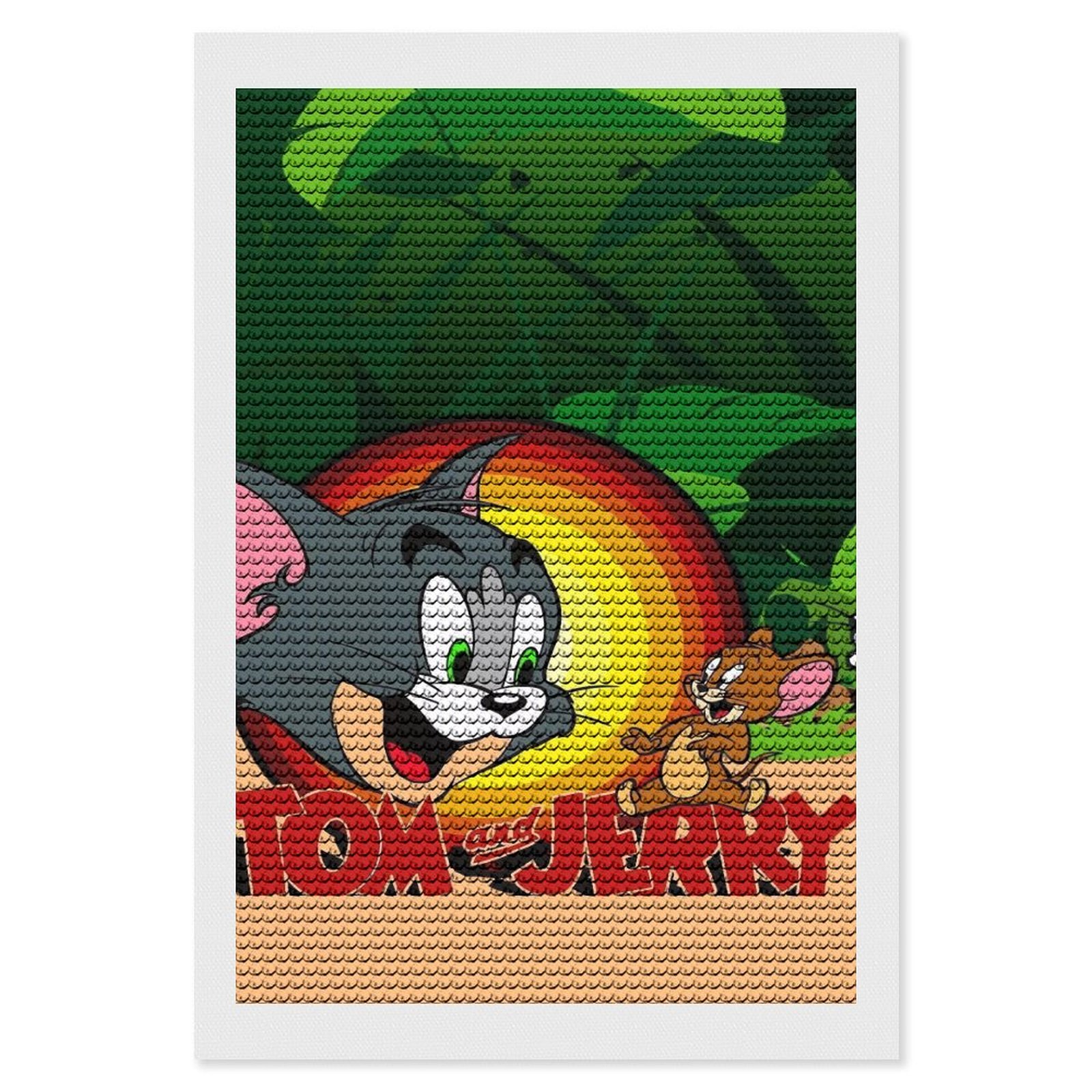 Tom And Jerry Diamond Art Kits for Adults Beginners Round 5D Paint with ...