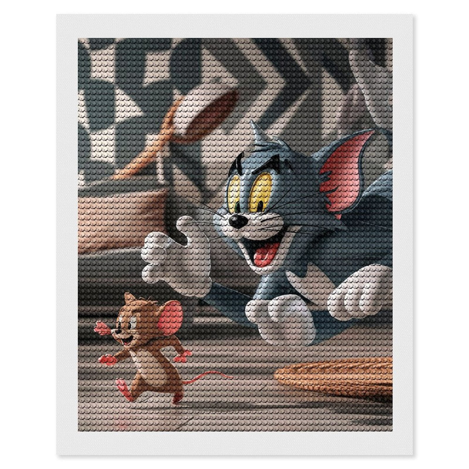 Tom And Jerry Diamond Art Kits for Adults Beginners Round 5D Paint with ...