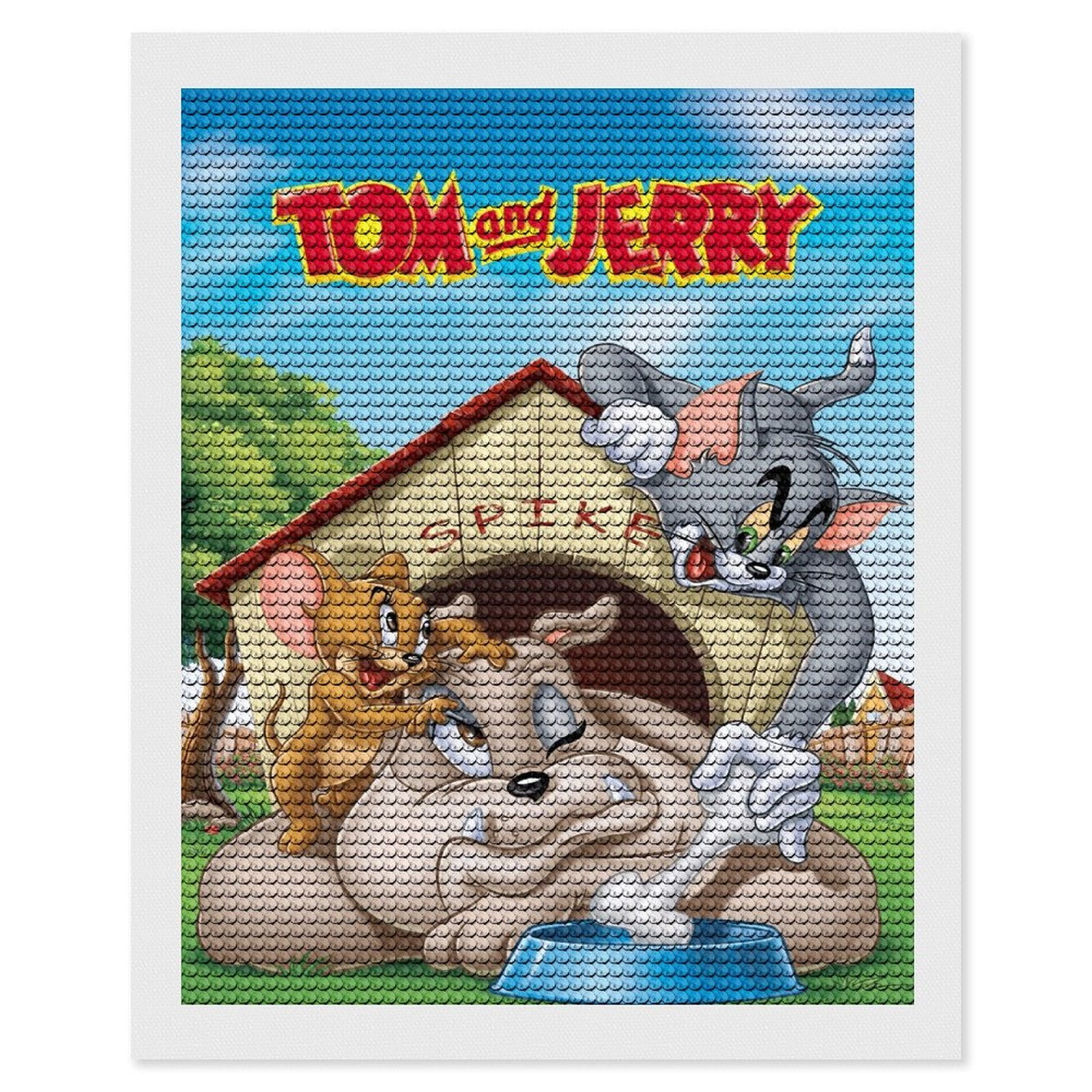 Tom And Jerry Diamond Art Kits for Adults Beginners Round 5D Paint with ...