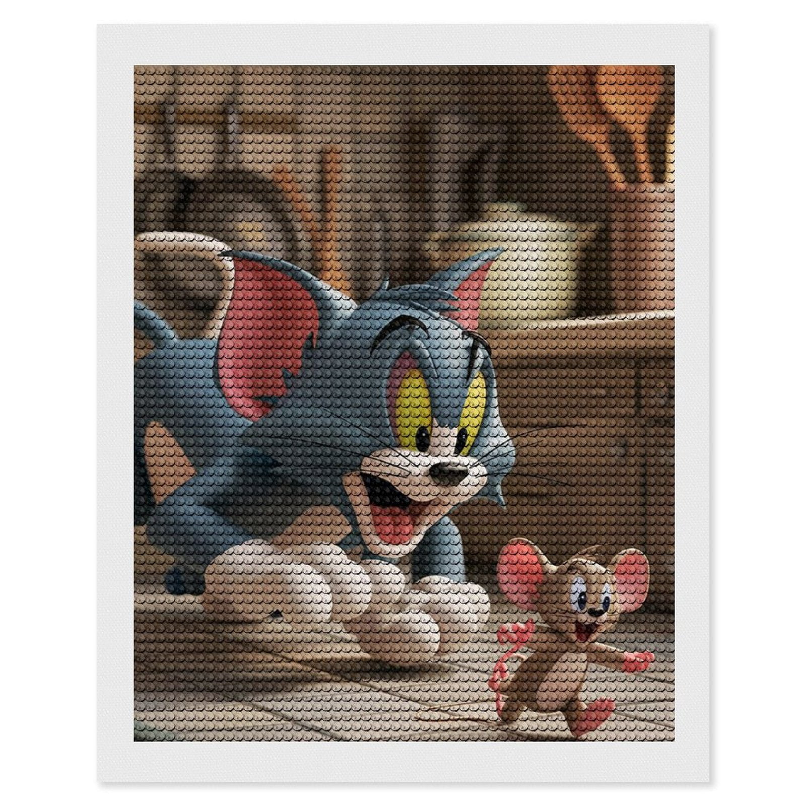Tom And Jerry Diamond Art Kits for Adults Beginners Round 5D Paint with ...