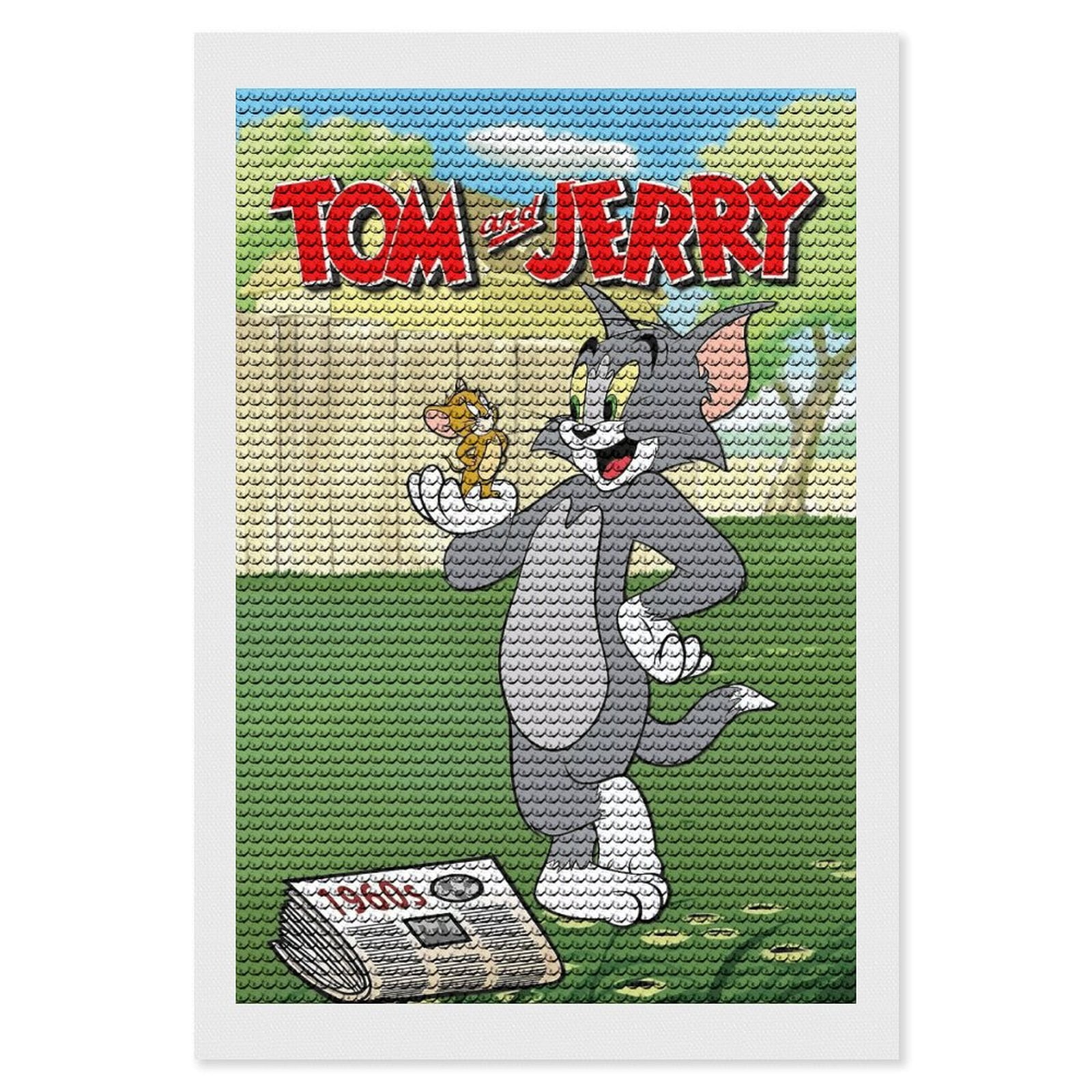 Tom And Jerry Diamond Art Kits for Adults Beginners Round 5D Paint with ...