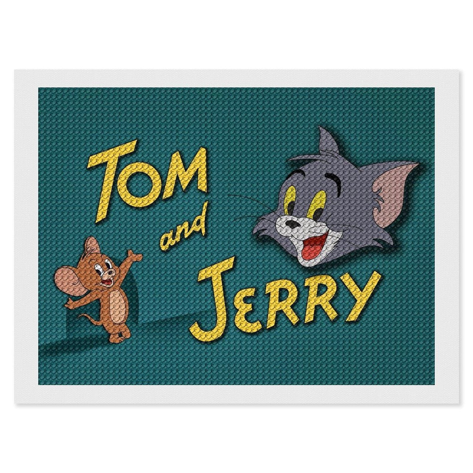 Tom And Jerry Diamond Art Kits for Adults Beginners Round 5D Paint with ...