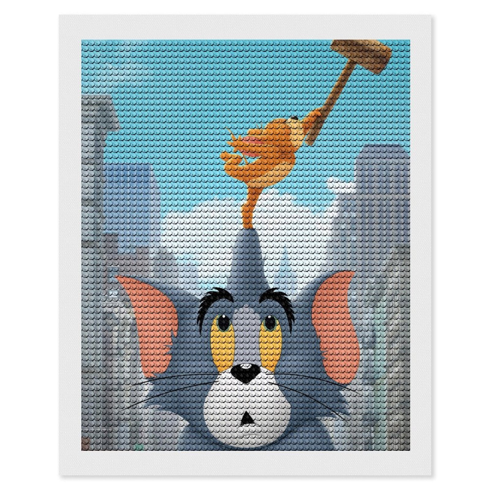 Tom And Jerry Diamond Art Kits for Adults Beginners Round 5D Paint with ...