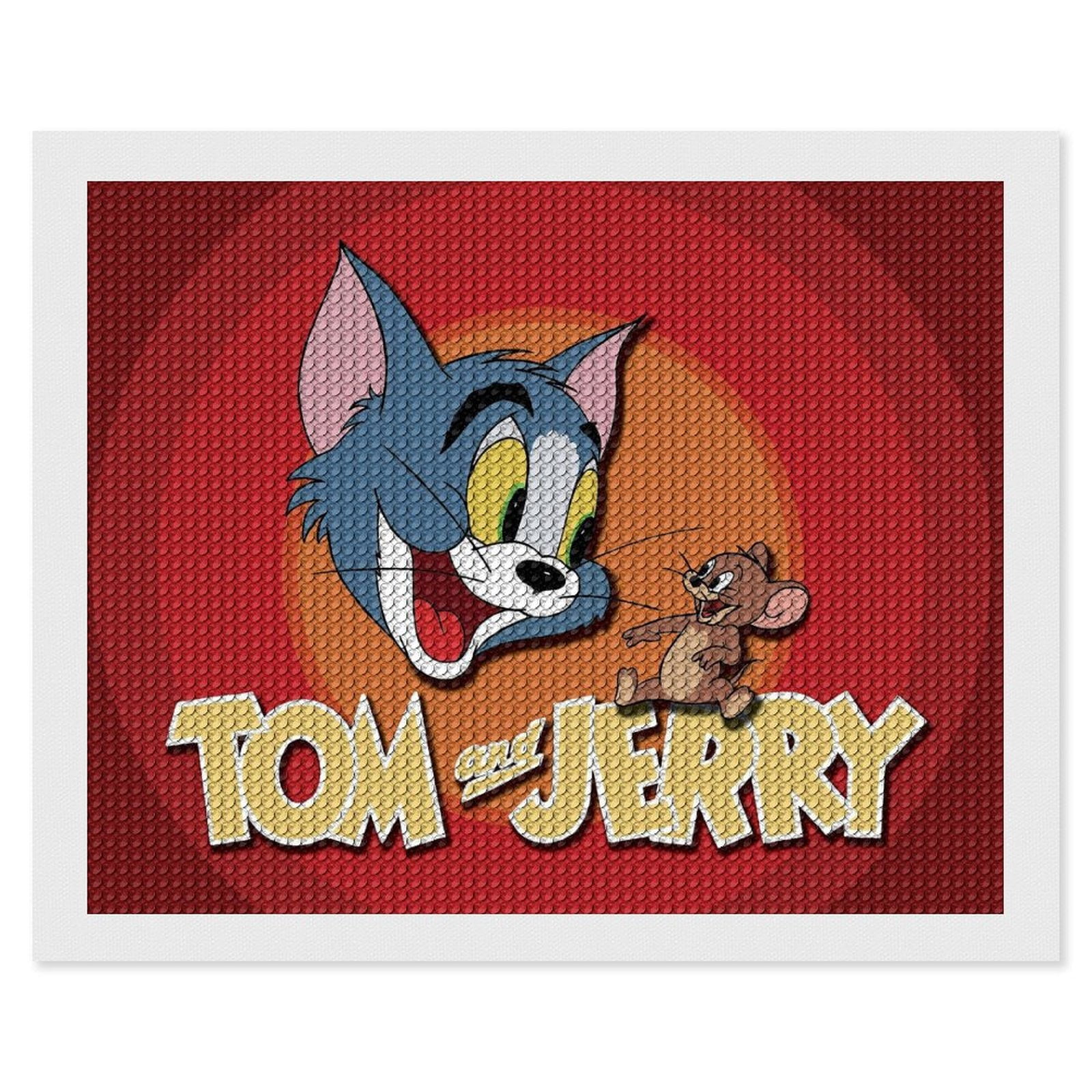 Tom And Jerry Diamond Art Kits for Adults Beginners Round 5D Paint with ...