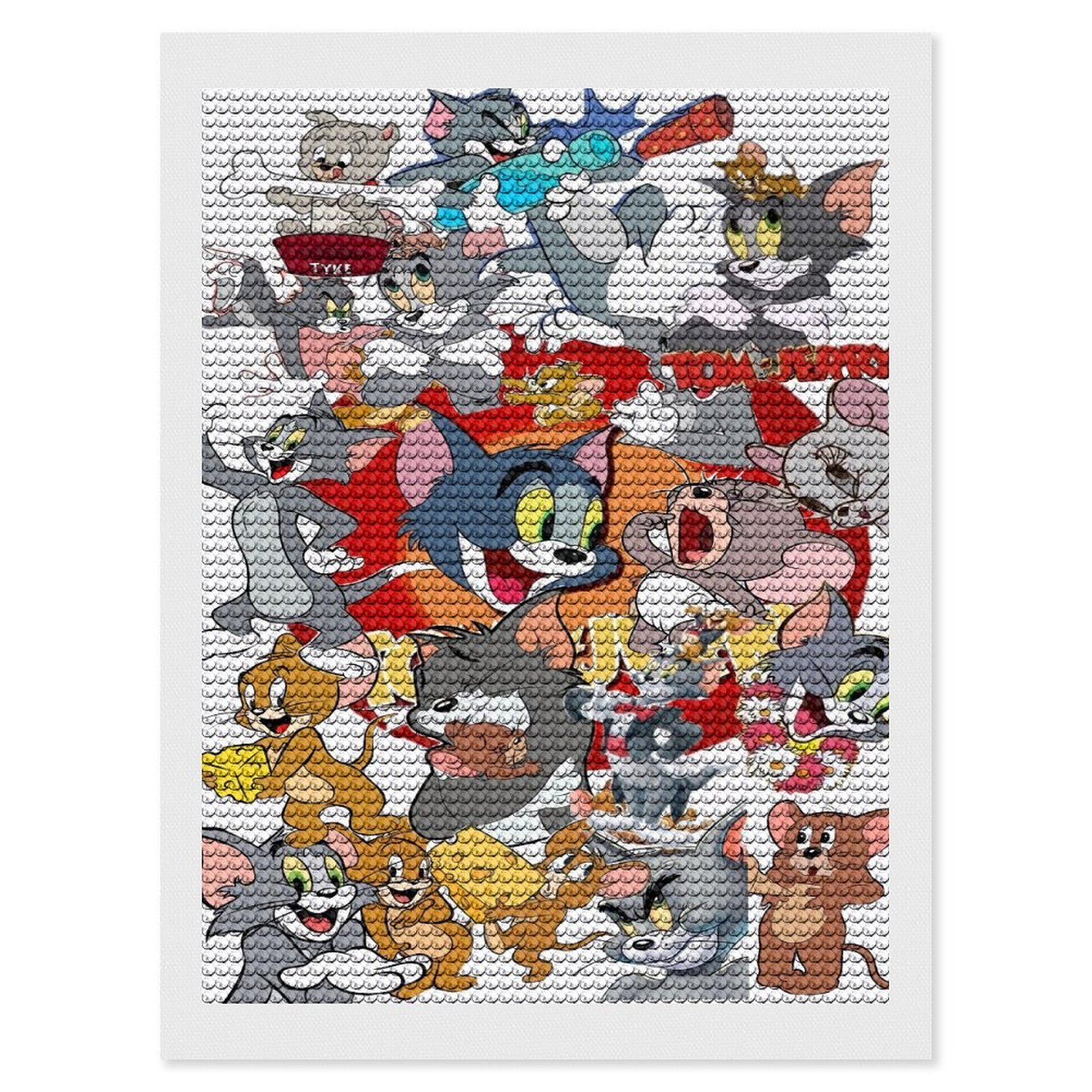 Tom And Jerry Diamond Art Painting Kits, Cartoon Gem Dots Painting for ...