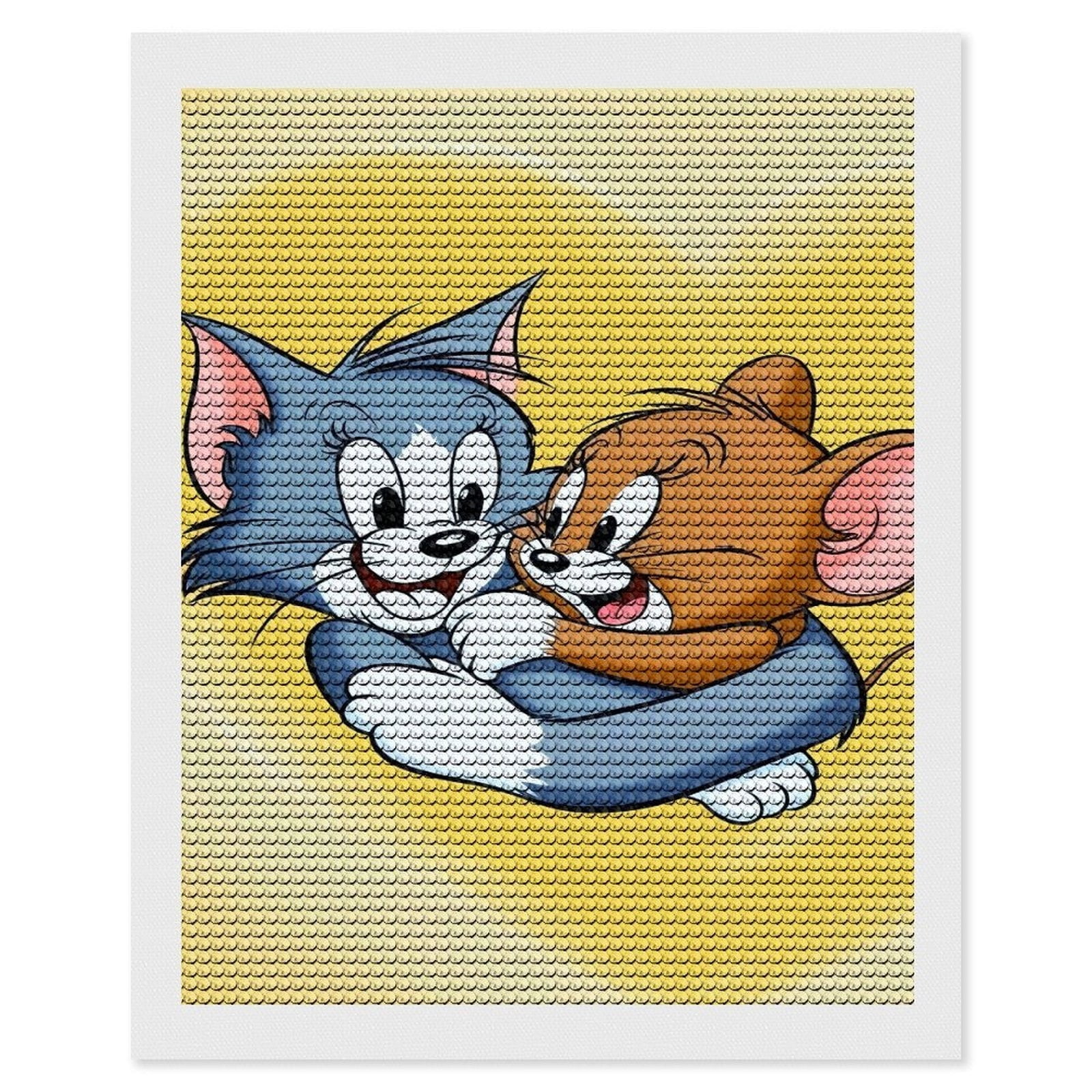 Tom And Jerry Diamond Art Painting Kits, Cartoon Gem Dots Painting for ...