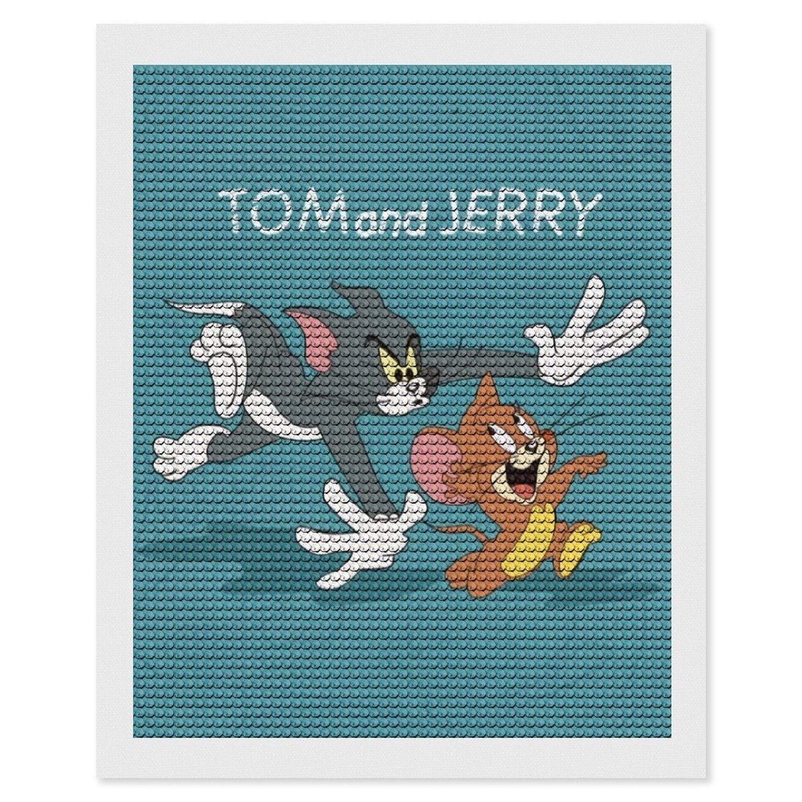 Tom And Jerry Diamond Art Painting Kits, Cartoon Gem Dots Painting for ...