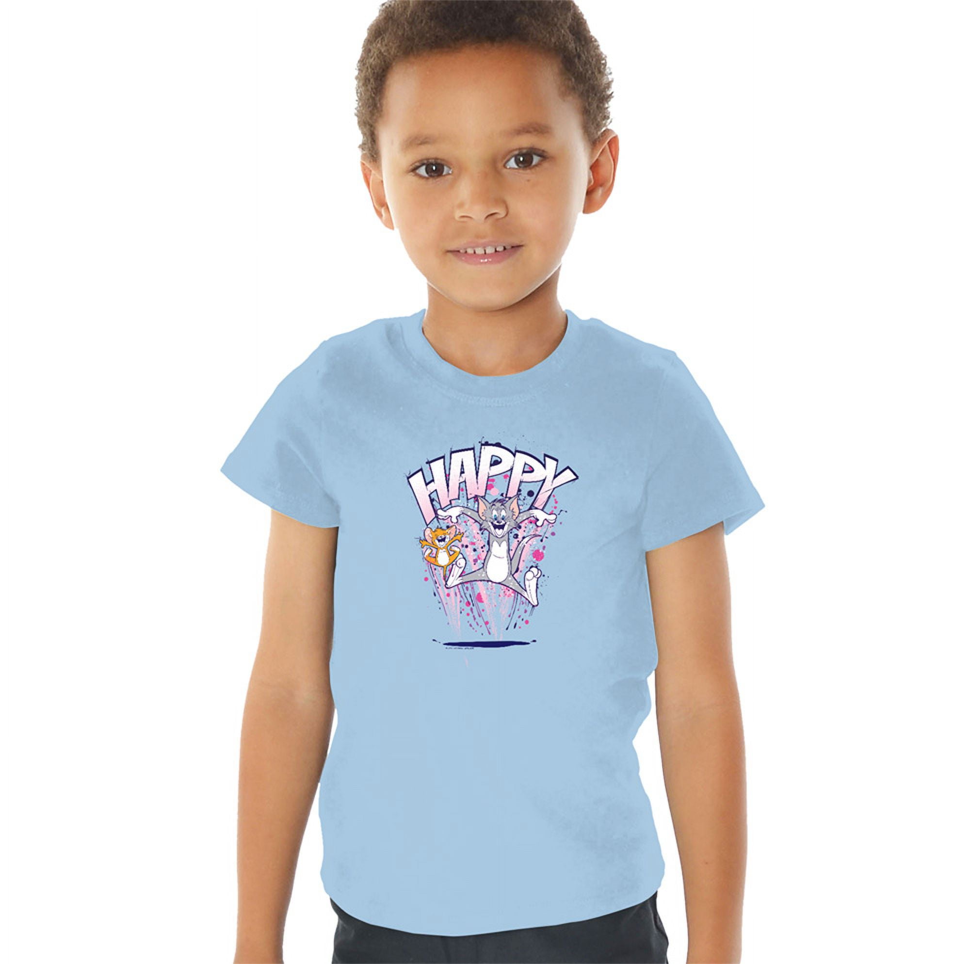 Tom And Jerry Happy Kids T Shirt (3) for Youth Toddler Boys and Girls ...