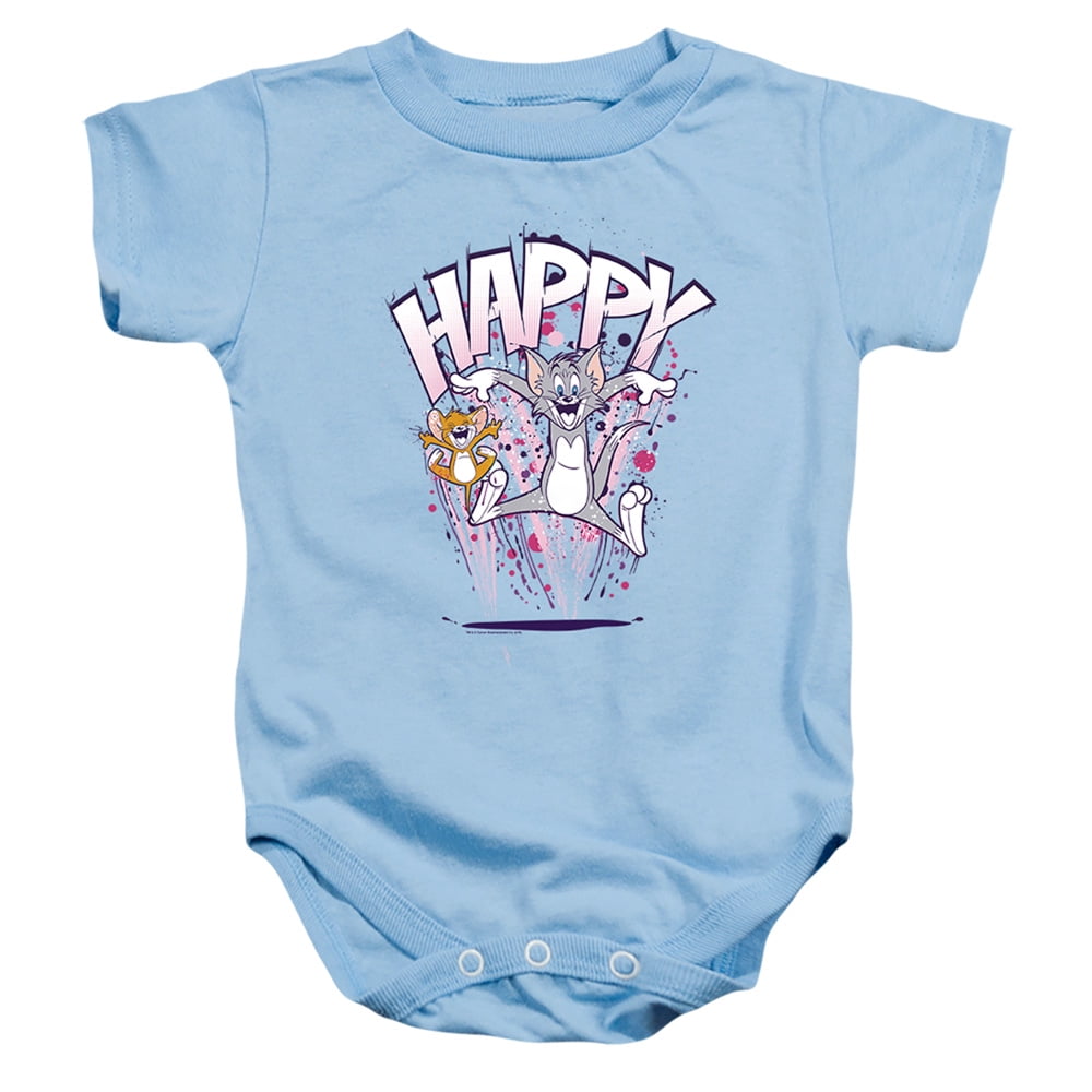 Tom And Jerry Happy Unisex Infant Snap Suit for Baby (18 Months) Light ...