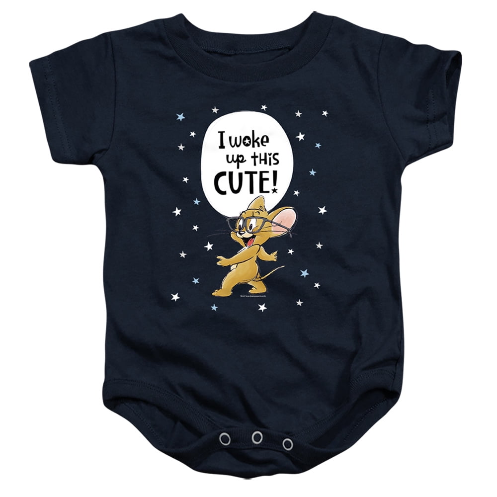 Tom And Jerry I Woke Up This Cute! Unisex Infant Snap Suit for Baby (12 ...