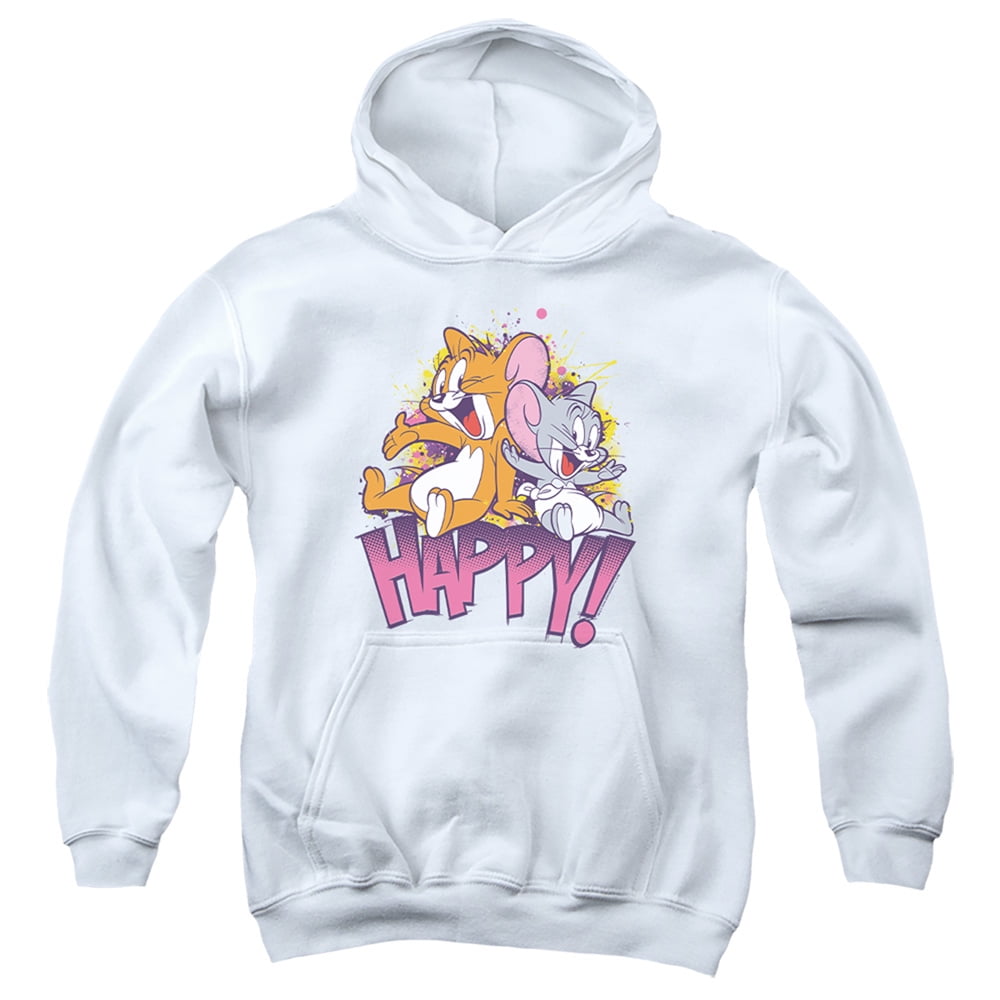 Tom And Jerry Jerry And Nibbles Happy! Kids Pull-Over Hoodie (X-Large ...