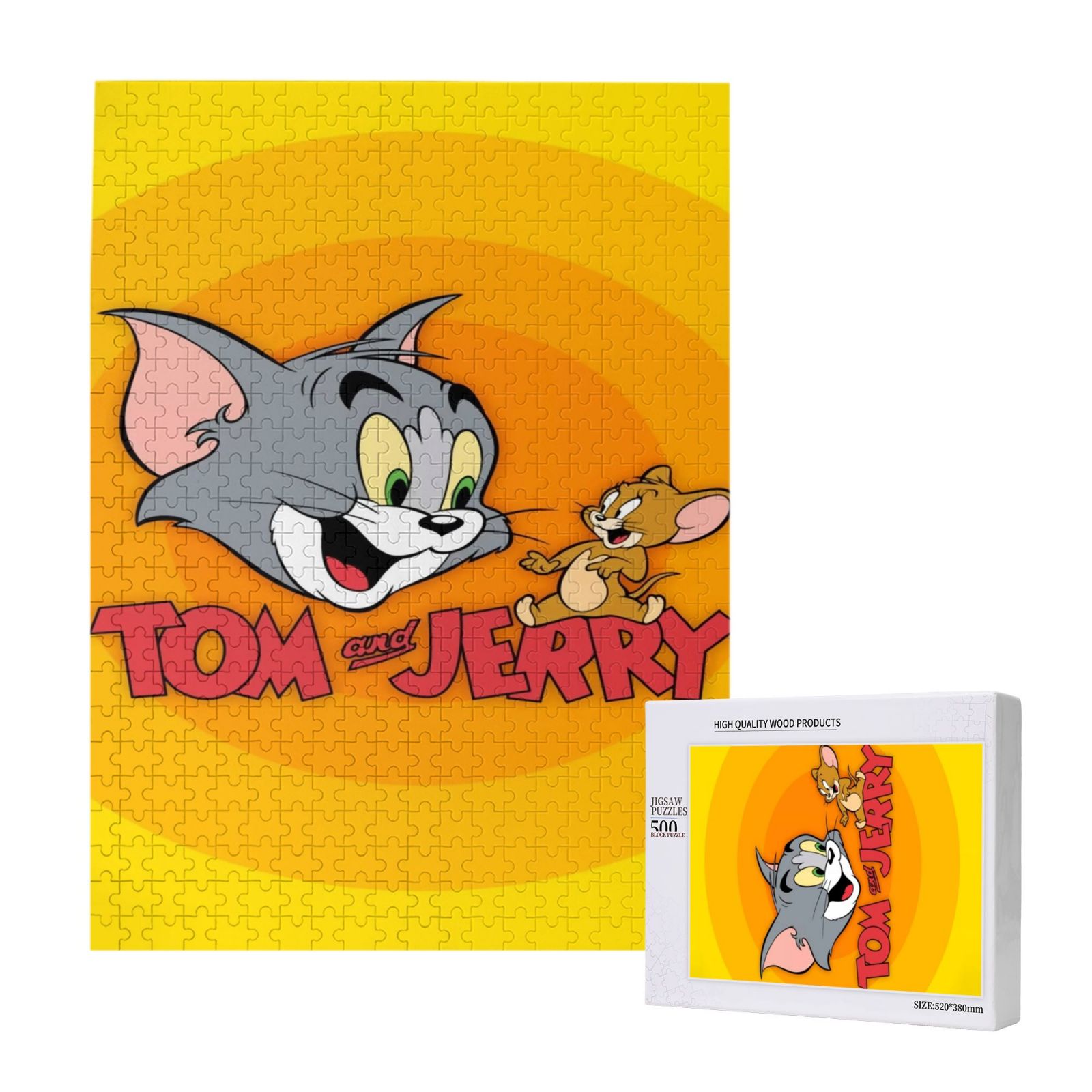 Tom And Jerry Jigsaw Puzzle 300 500 1000 Piece Colorful Puzzles Gifts ...