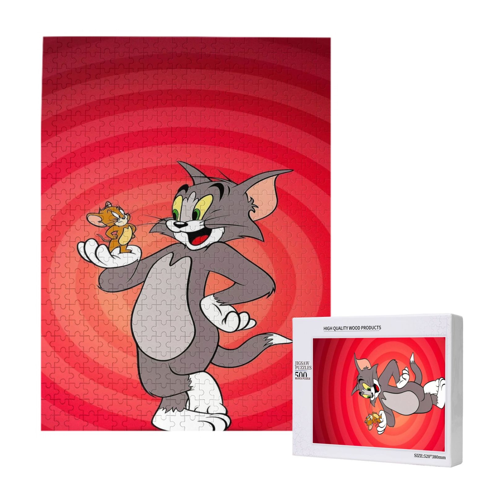 Tom And Jerry Jigsaw Puzzle 300 500 1000 Piece Colorful Puzzles Gifts ...