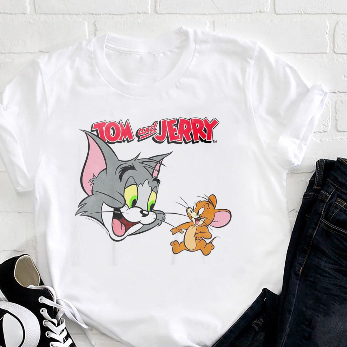 Tom And Jerry Logo Portrait T-Shirt, Tom And Jerry Shirt Fan Gifts, Tom ...