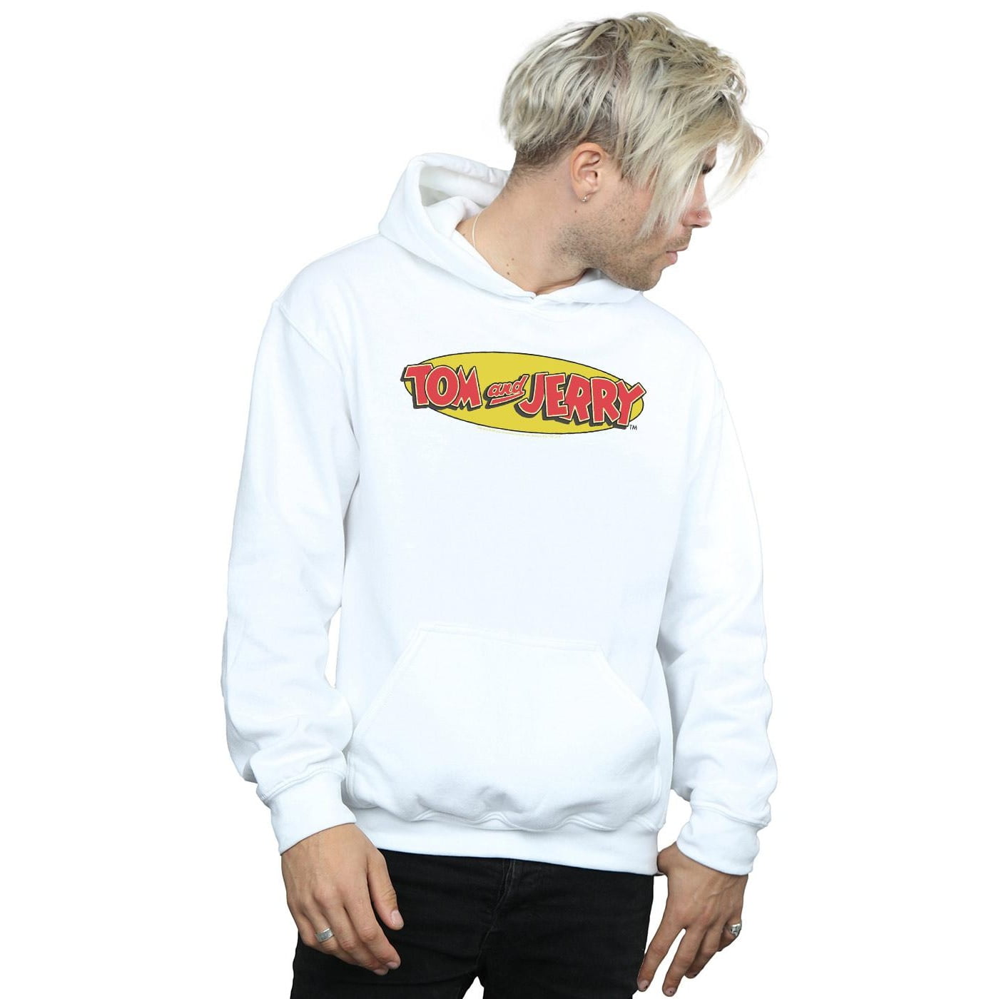 Tom And Jerry Mens Inline Logo Hoodie - Walmart.com