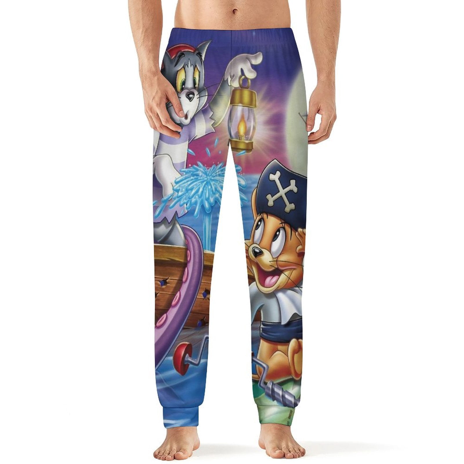 Tom And Jerry Mens PJ Pajama Pants Bottoms Lounge Pants Sleepwear PJs ...