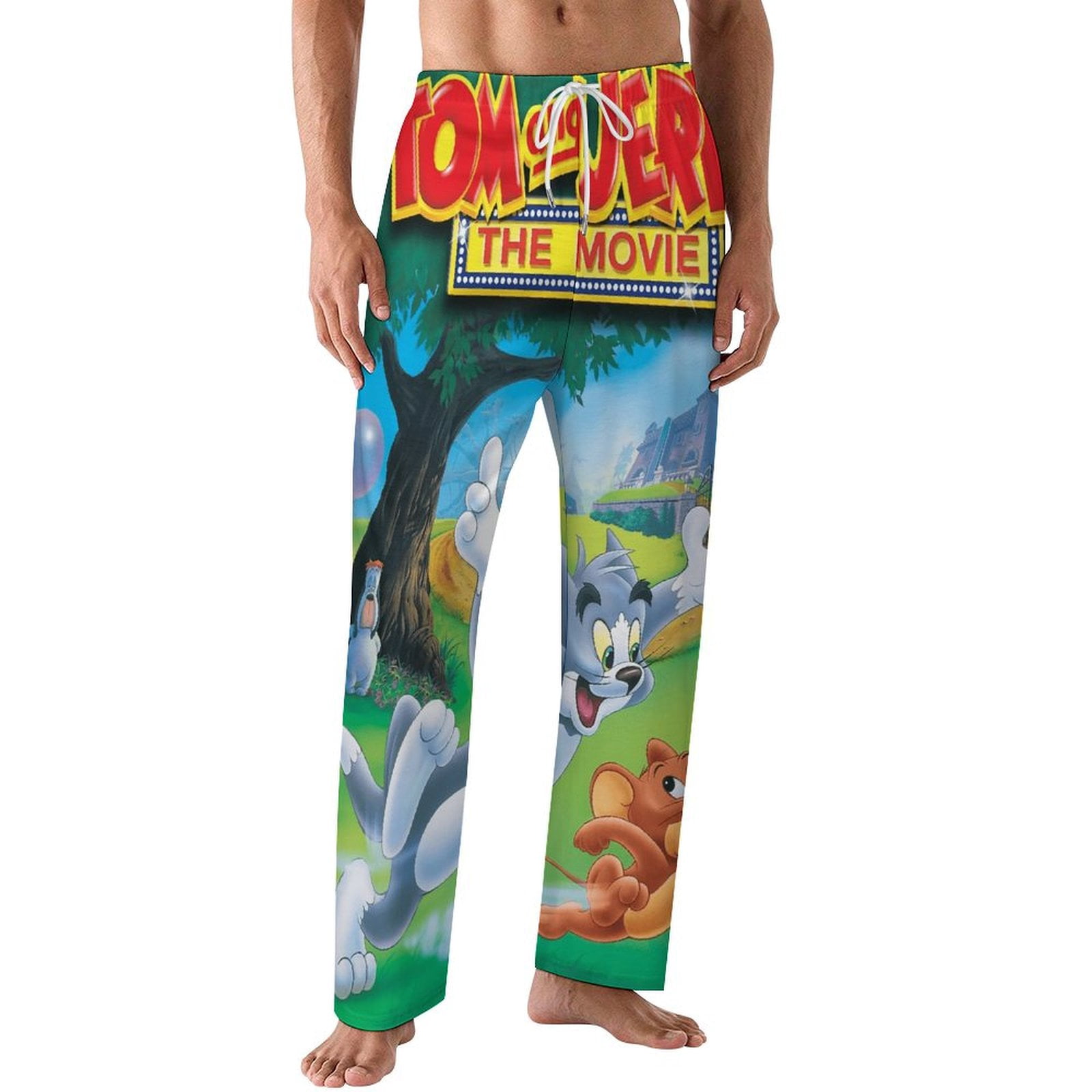 Tom And Jerry Mens PJ Pajama Pants Bottoms Lounge Pants Sleepwear PJs ...