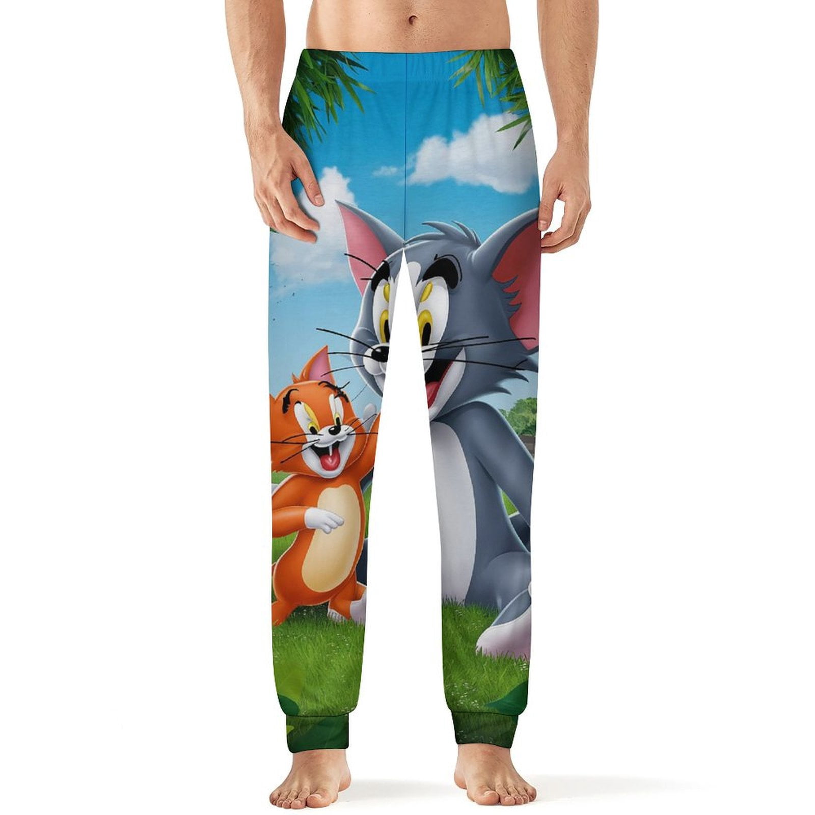 Tom And Jerry Mens PJ Pajama Pants Bottoms Lounge Pants Sleepwear PJs ...
