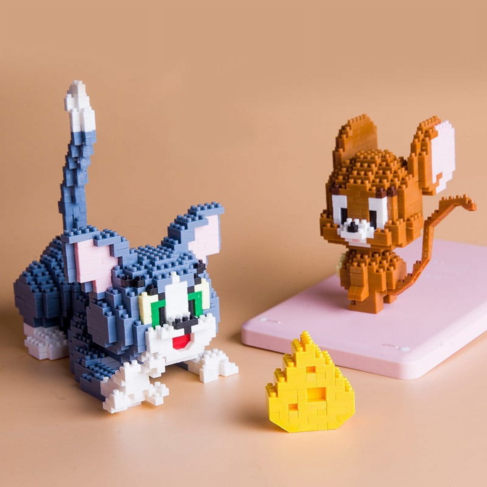 Tom And Jerry Micro Building Blocks Cheese Cat and Mouse Assembly 3D ...
