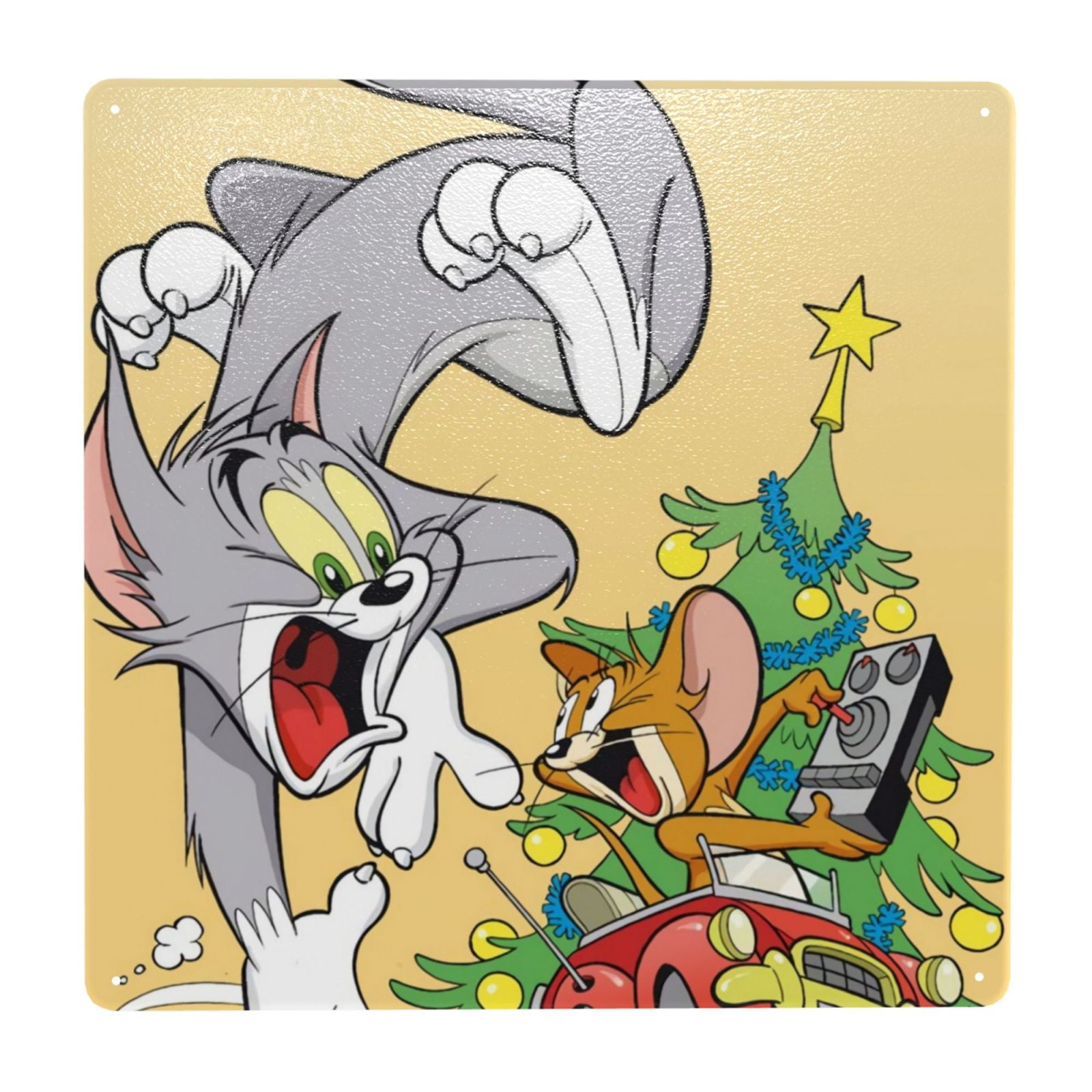 Tom And Jerry Pintura Impresa En Estaño, Decoración De Pared Para El Hogar (12x 12in) - Walmart.com