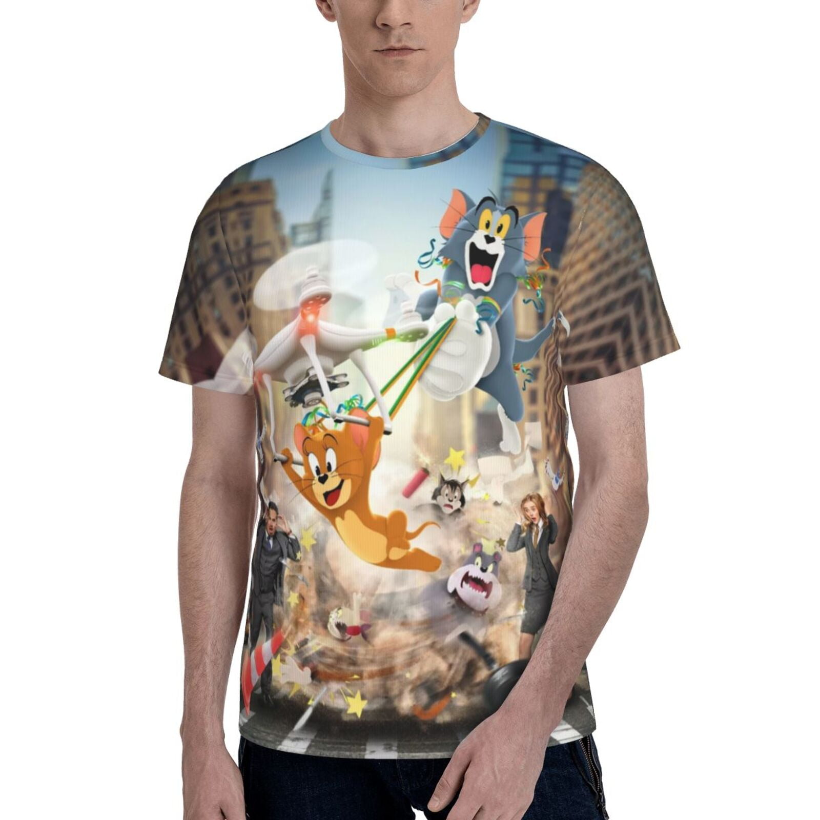 Tom And Jerry T-Shirts 3d Printed Short Sleeve Tee Shirt For Men - Walmart.com