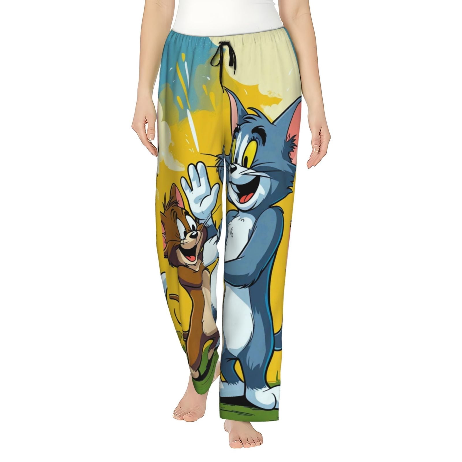Tom And Jerry Women's Pajama Pants, Cartoon Ultra Soft Comfy Lounge ...