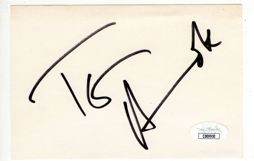 Tom Arnold Signed Autographed 4X6 Index Card Roseanne True Lies JSA ...