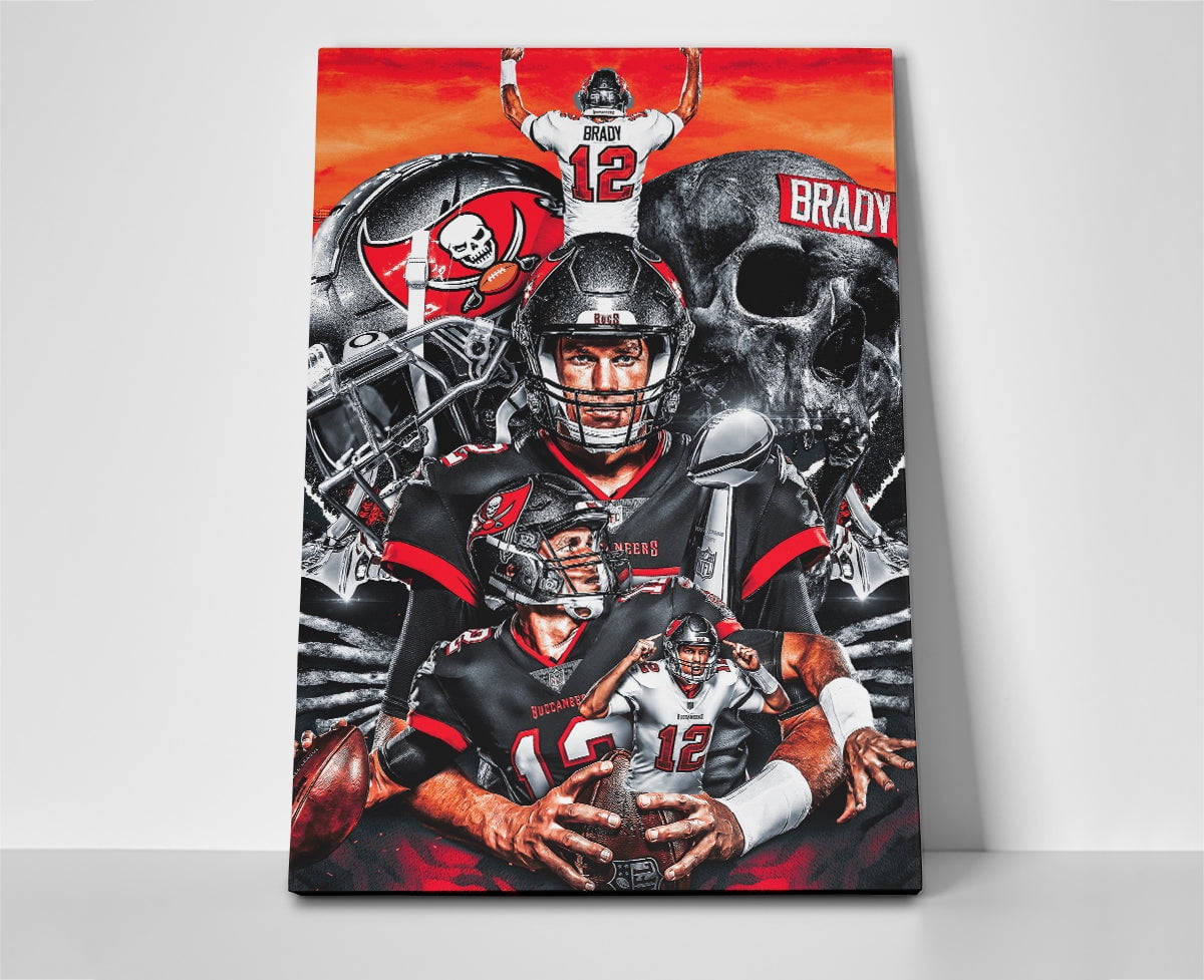 Tom Brady Buccaneers Poster or Wrapped Canvas - Walmart.com