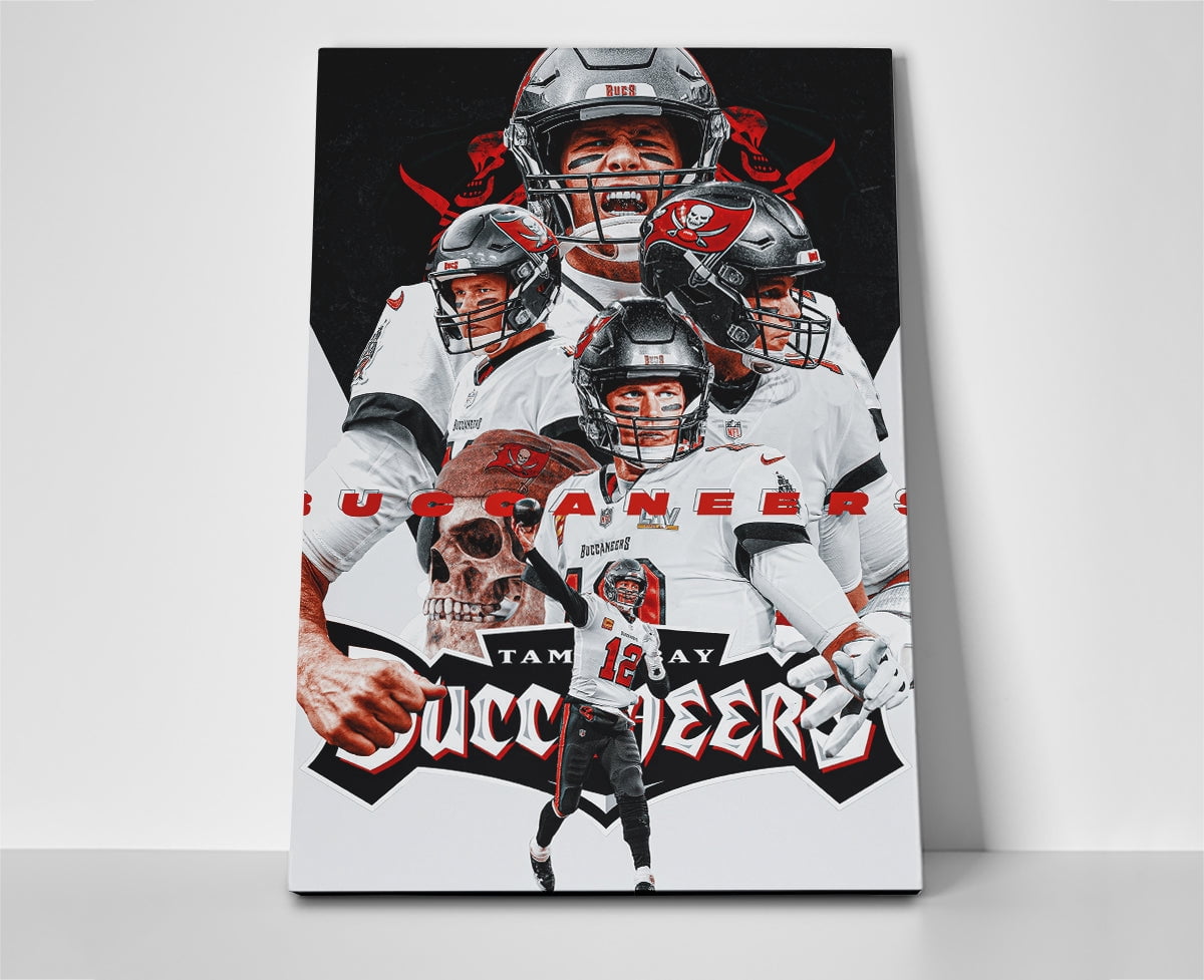 Tom Brady Bucs Collage Poster or Wrapped Canvas - Walmart.com