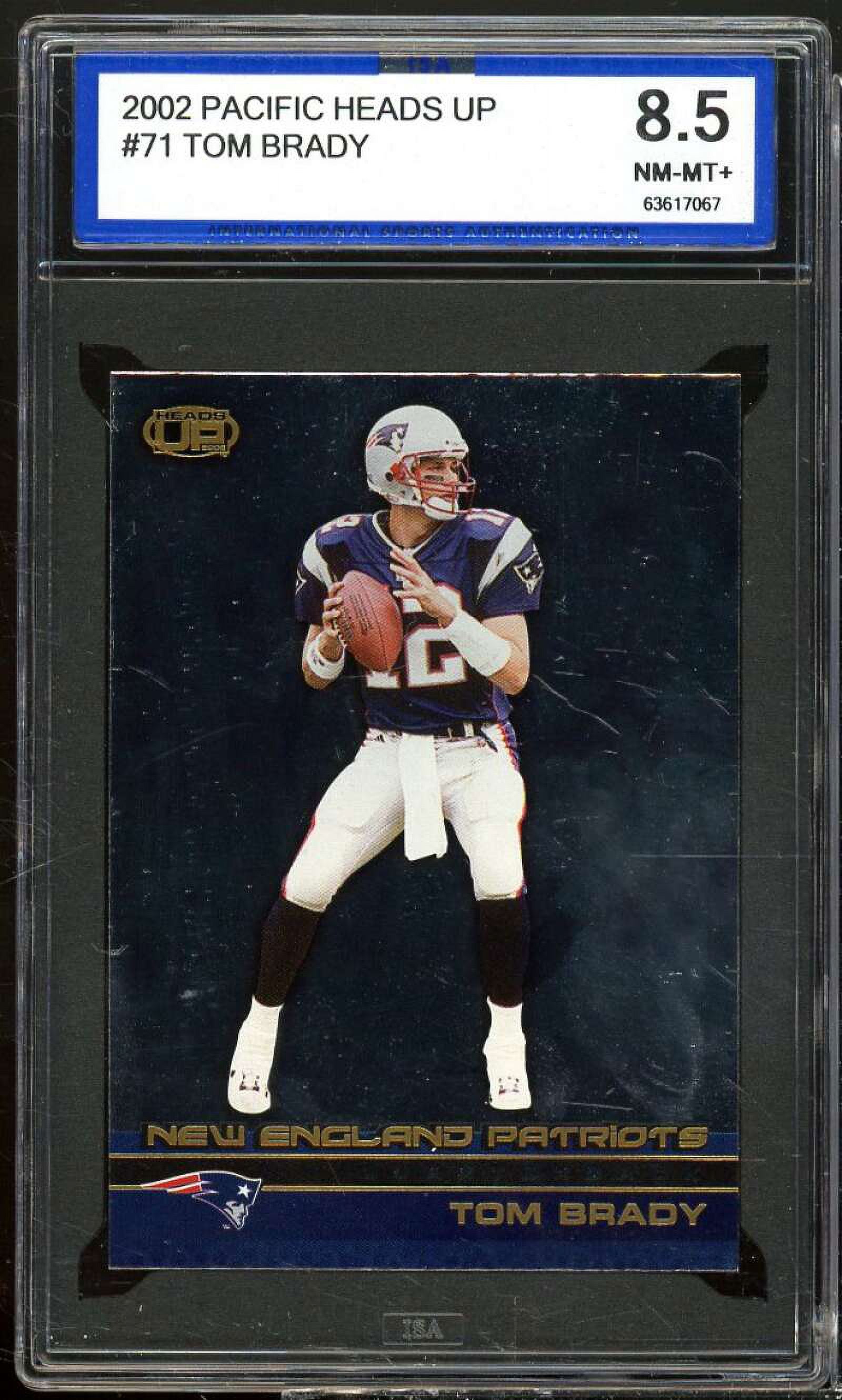 Tom Brady Card 2002 Pacific Heads Up #71 ISA 8.5 NM-MT+ - Walmart.com