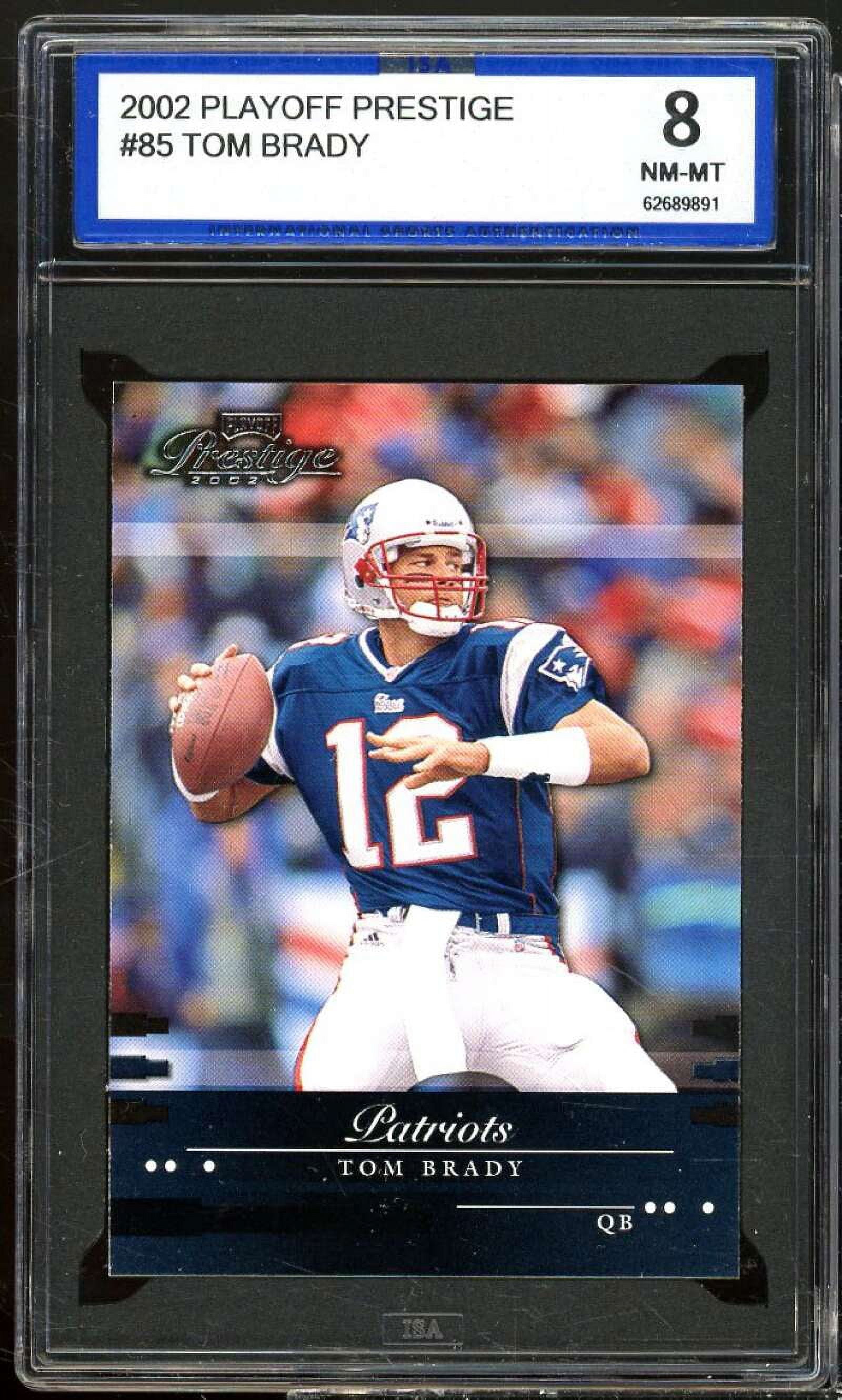 Tom Brady Card 2002 Playoff Prestige #85 ISA 8 NM-MT+ - Walmart.com