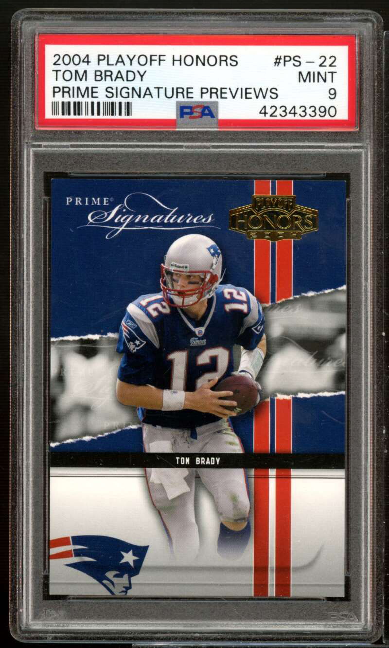 Tom Brady Card 2004 Playoff Honors Prime Signature Previews #PS-22 (pop ...