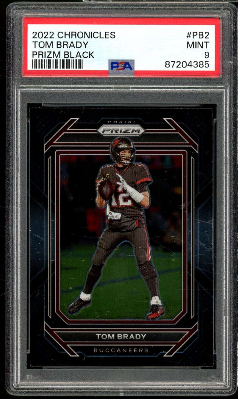Tom Brady Card 2022 Chronicles Prizm Black #PB2 PSA 9 - Walmart.com