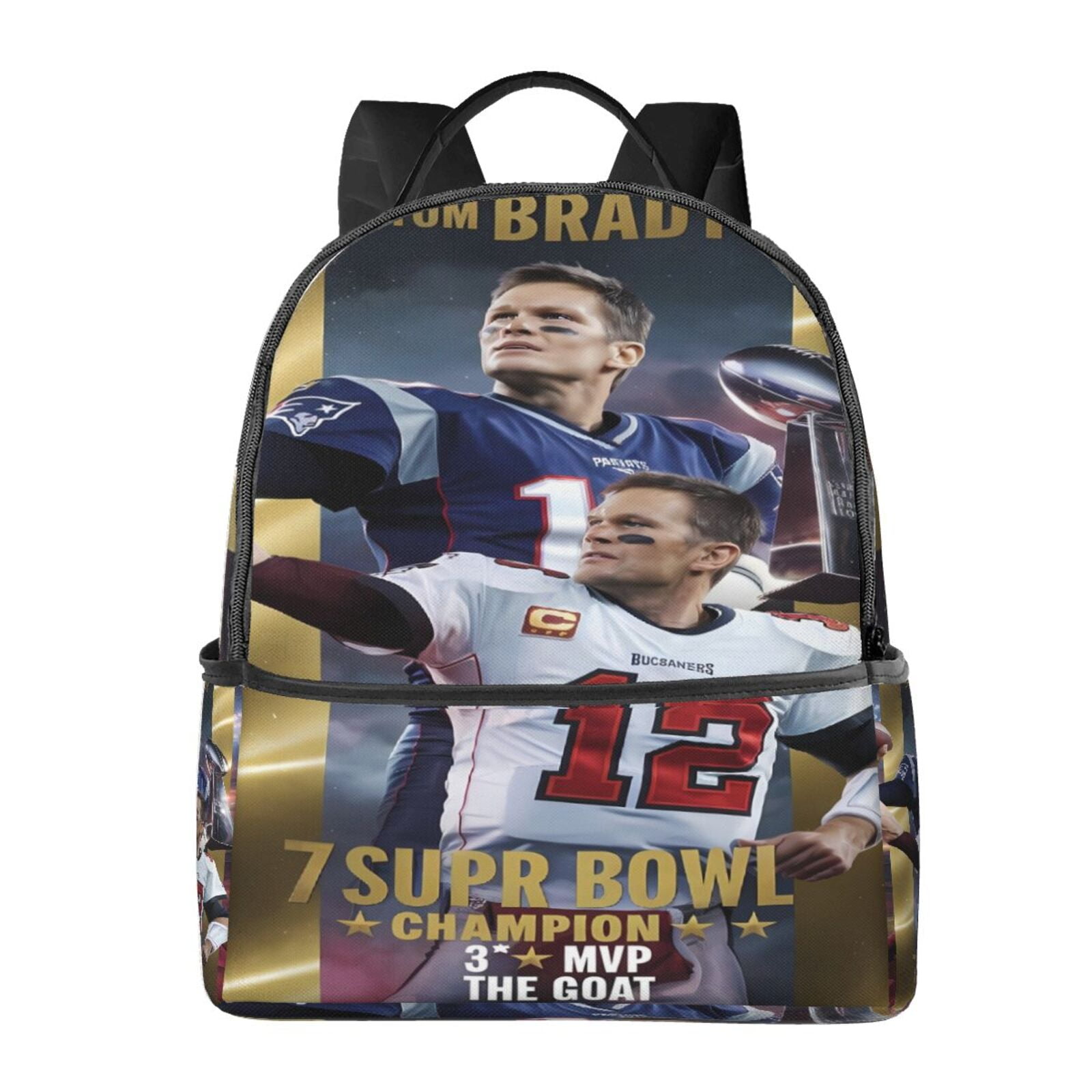 Tom Brady Customized Fashion Travel Backpack, Football Team Logo Fan ...