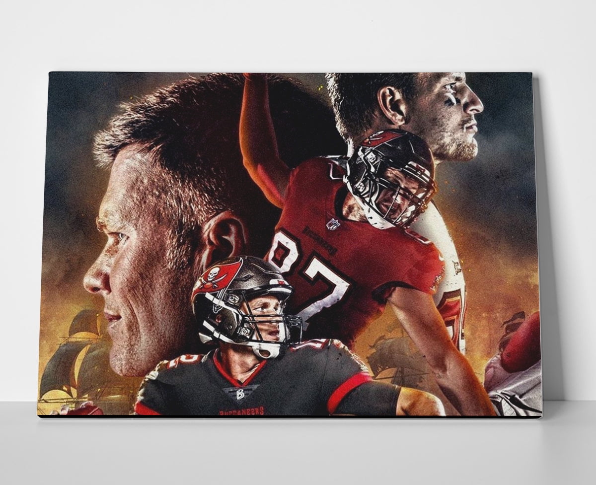 Tom Brady Gronk Tampa Poster or Wrapped Canvas - Walmart.com