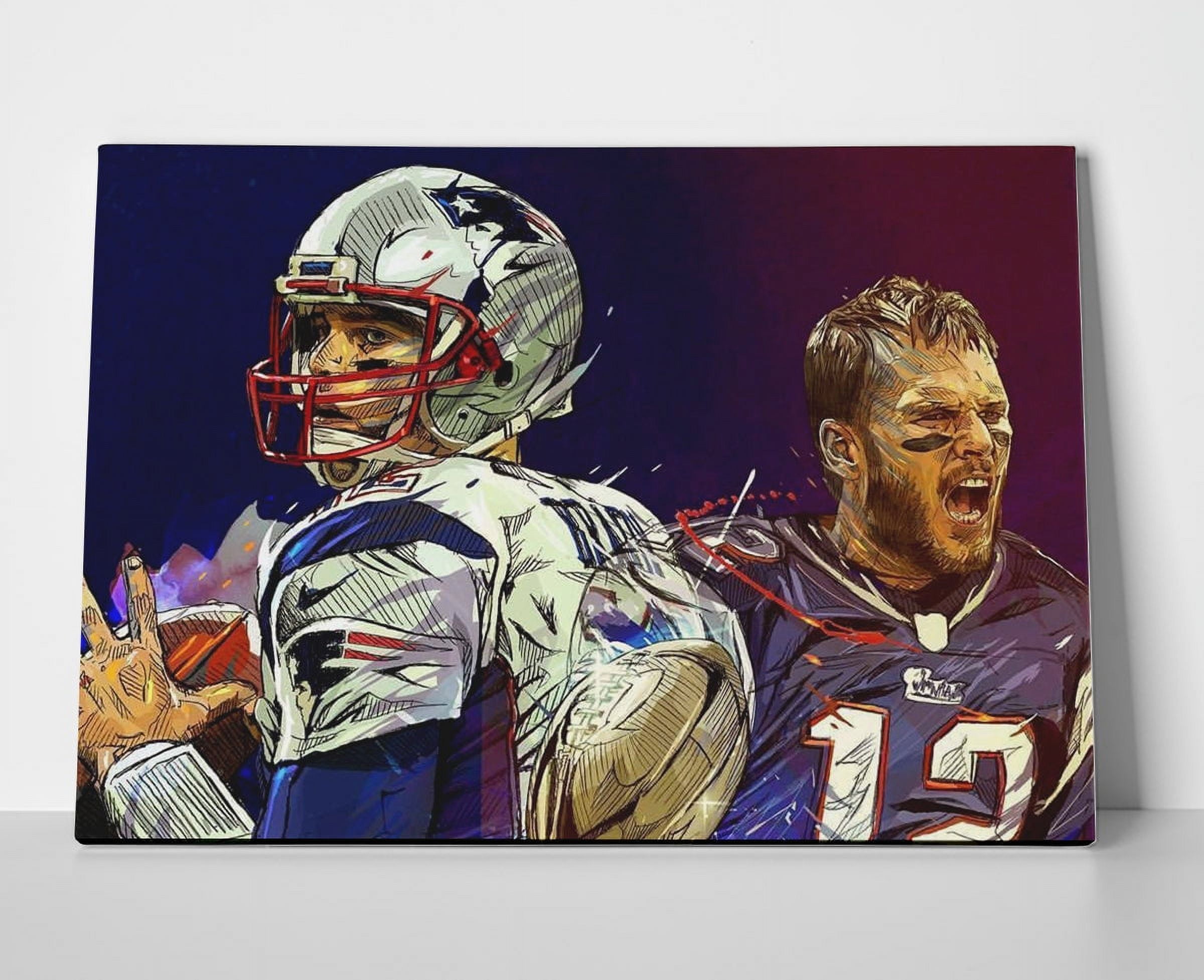 Tom Brady Painting Poster or Wrapped Canvas - Walmart.com