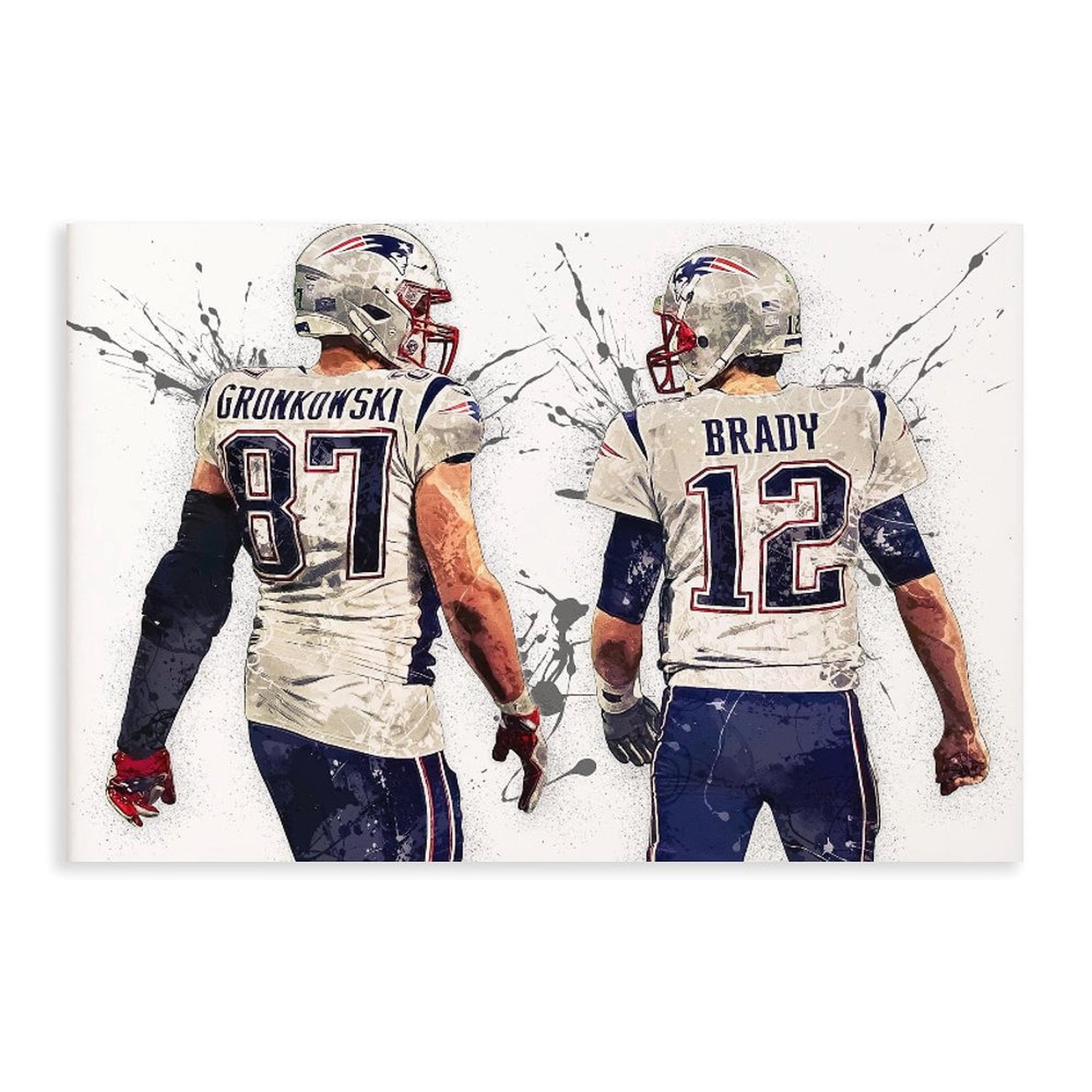 Tom Brady Rob Gronkowski, Football Player, Canvas Football Poster Print ...
