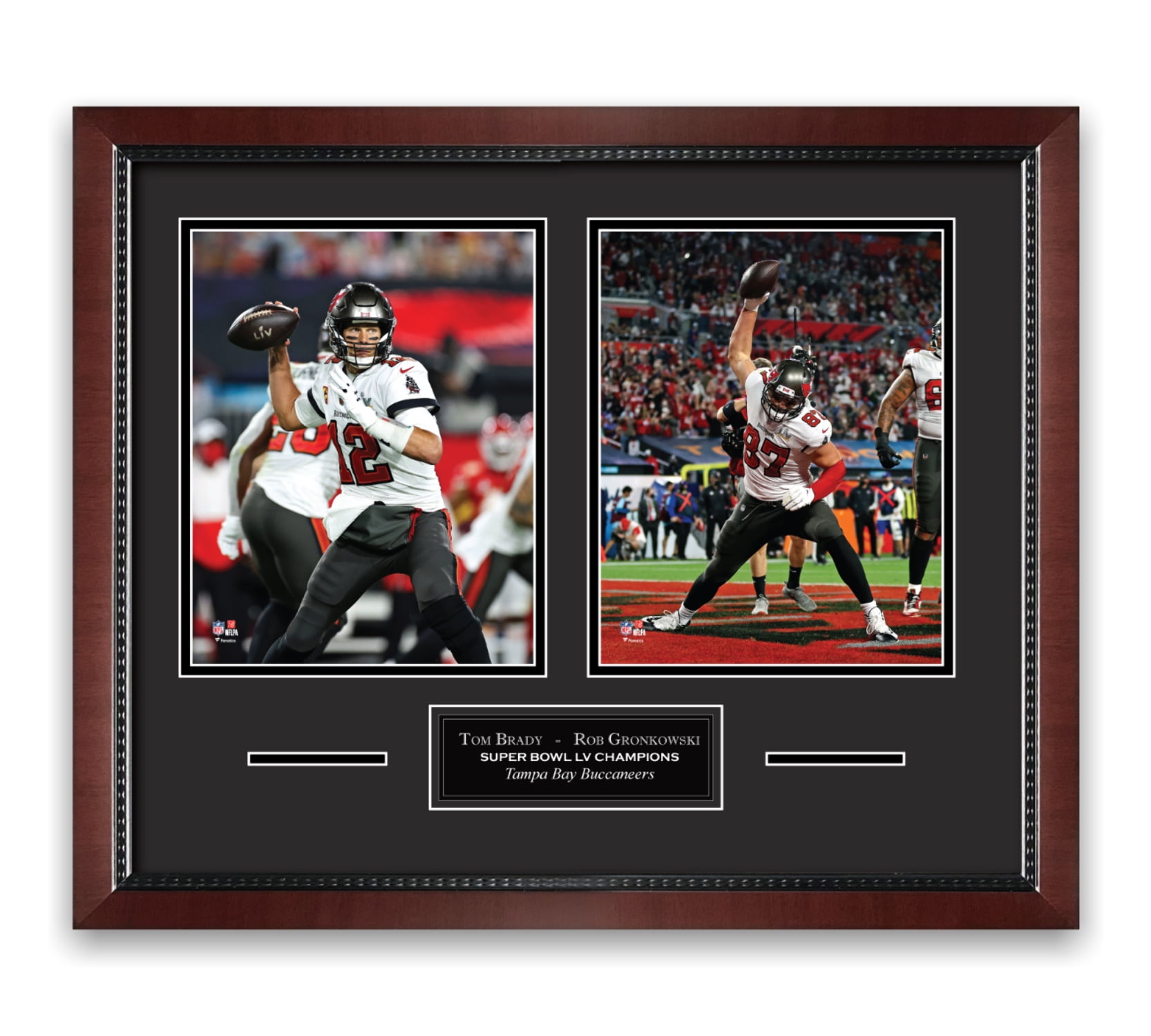 Tom Brady Rob Gronkowski Unsigned Photo Collage Framed to 16x20 ...