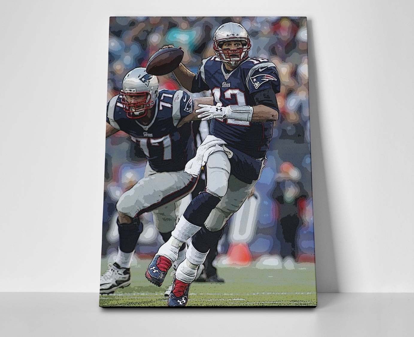Tom Brady Run Poster or Wrapped Canvas - Walmart.com