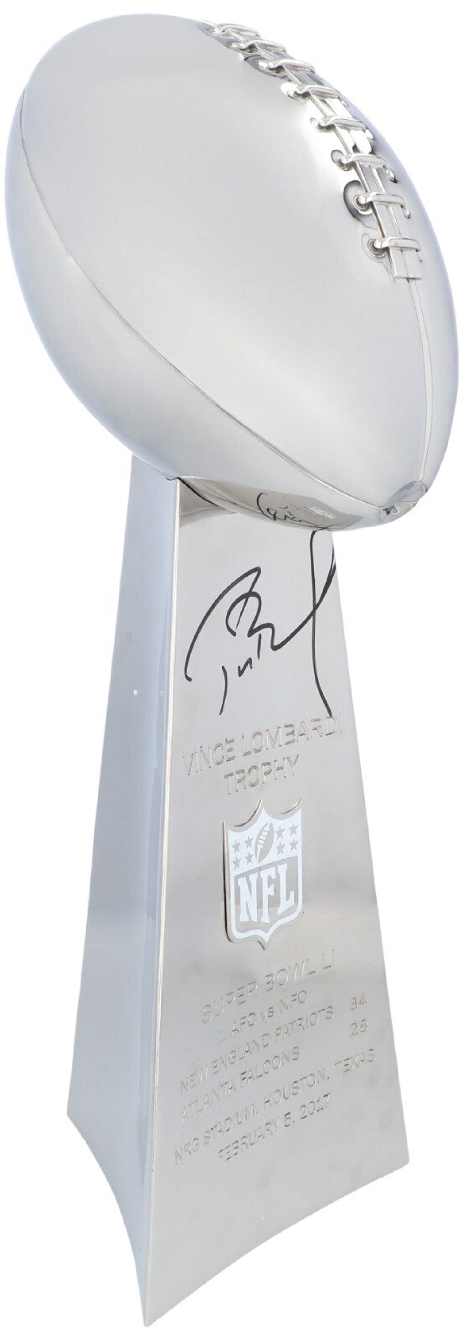 Tom Brady Signed Full Size Super Bowl LI Vince Lombardi Trophy Beckett ...