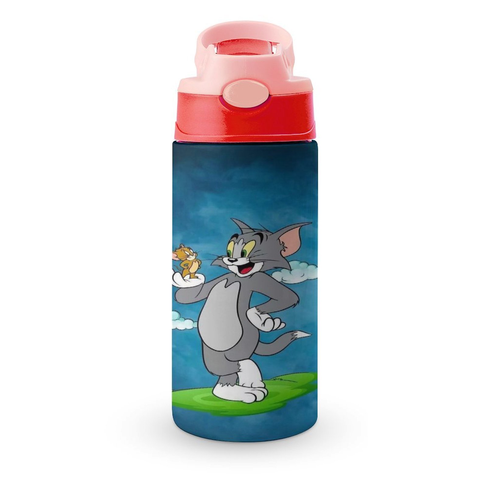 Tom Cat Jerly Water Bottle with Straw Lid Vacuum Insulated Stainless ...