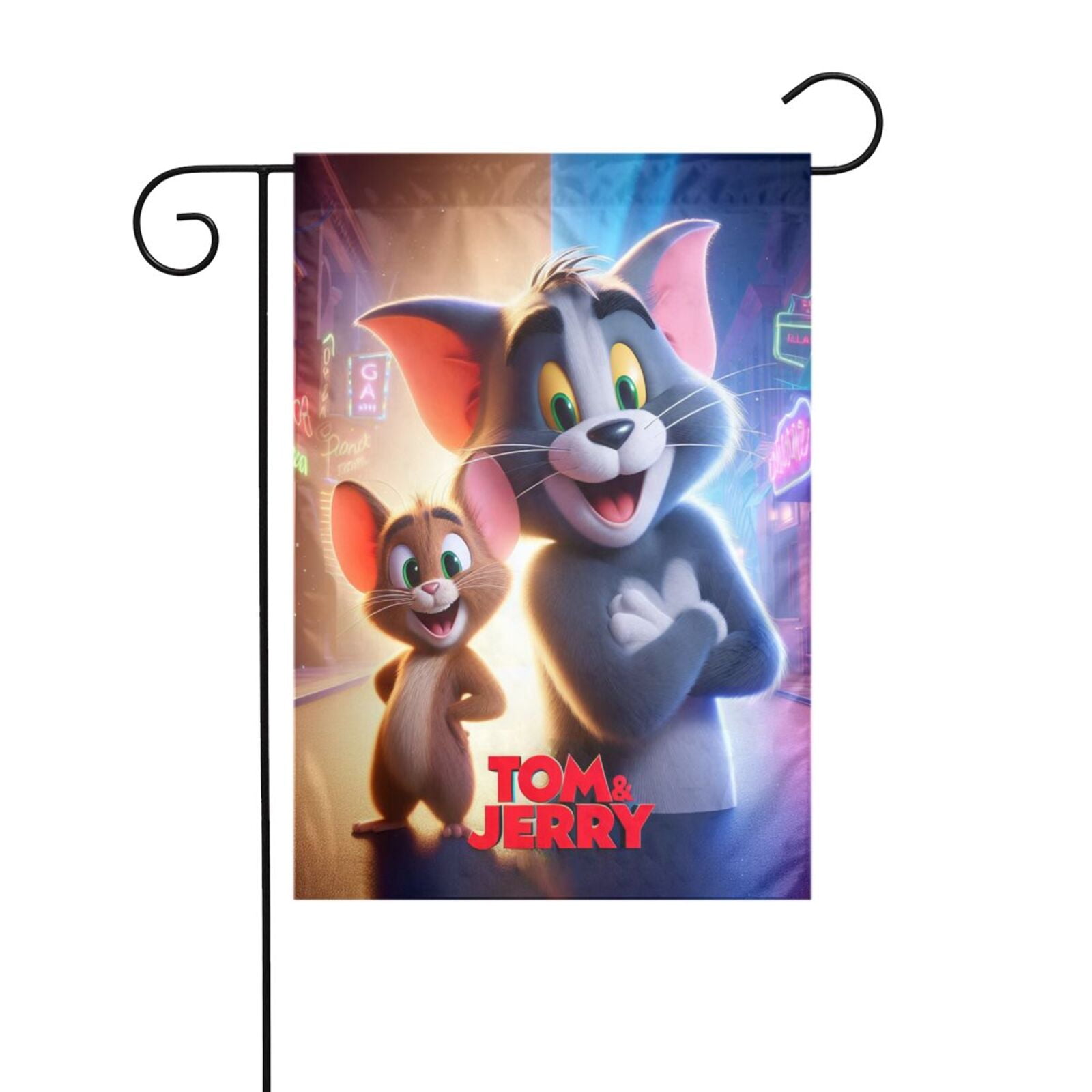 Tom Cat Jerry Garden Flag Vertical Double Sided Rustic Farmland Yard ...