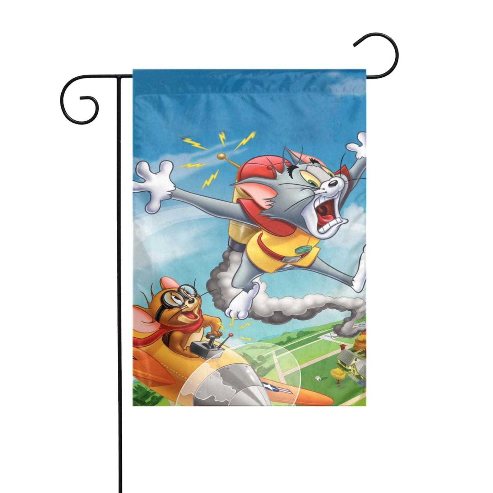 Tom Cat Jerry Garden Flag Vertical Double Sided Rustic Farmland Yard ...