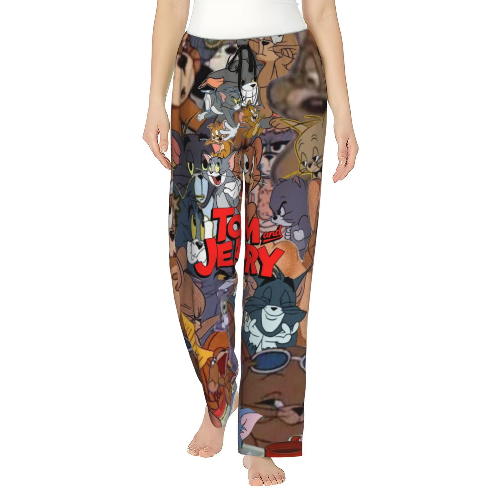 Tom Cat Jerry Lounge Pajama Pants Cute Breathable Loose-Fit Women ...