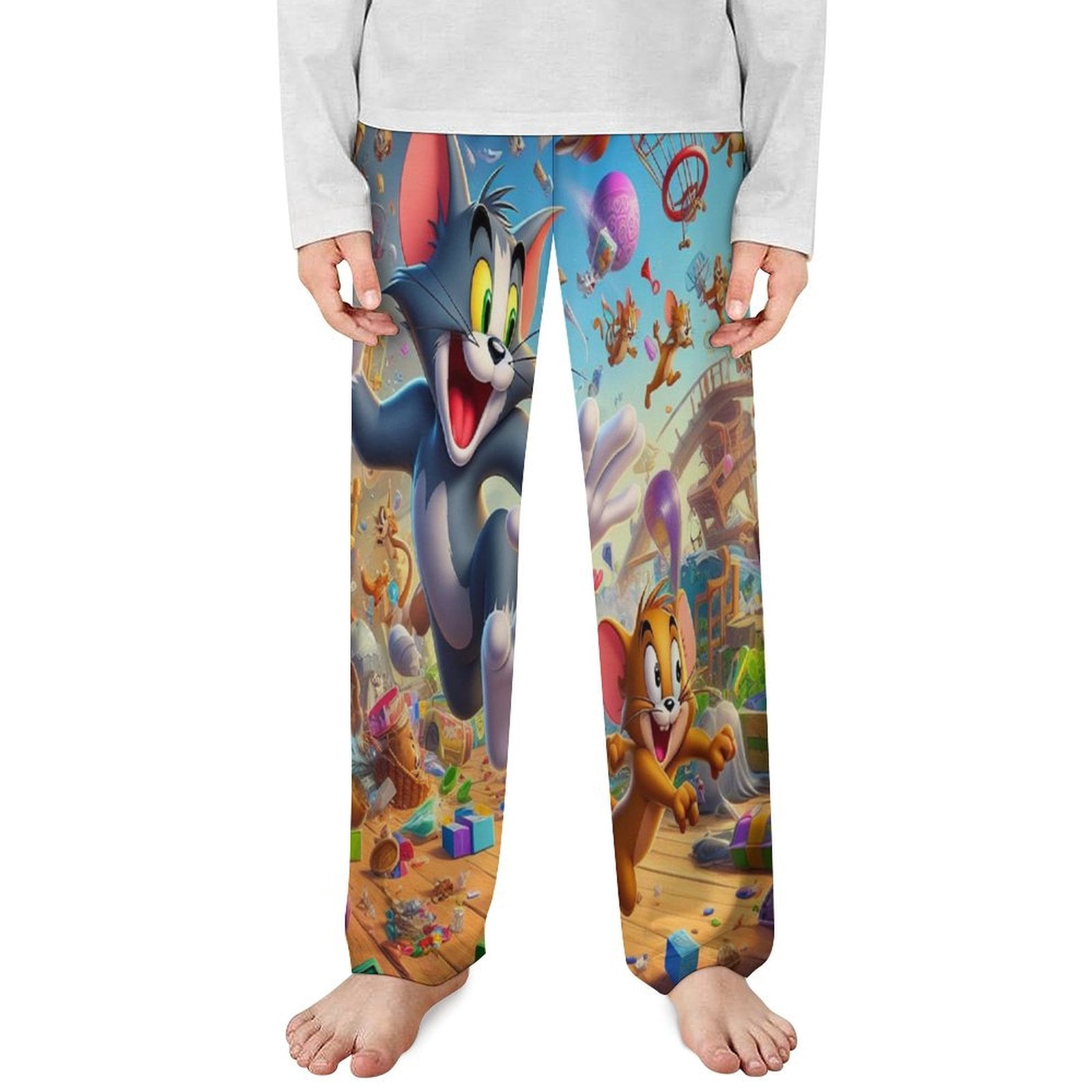 Tom Cat Jerry Pajamas for Boys Girls Cute Cartoon Print Kawaii Casual ...